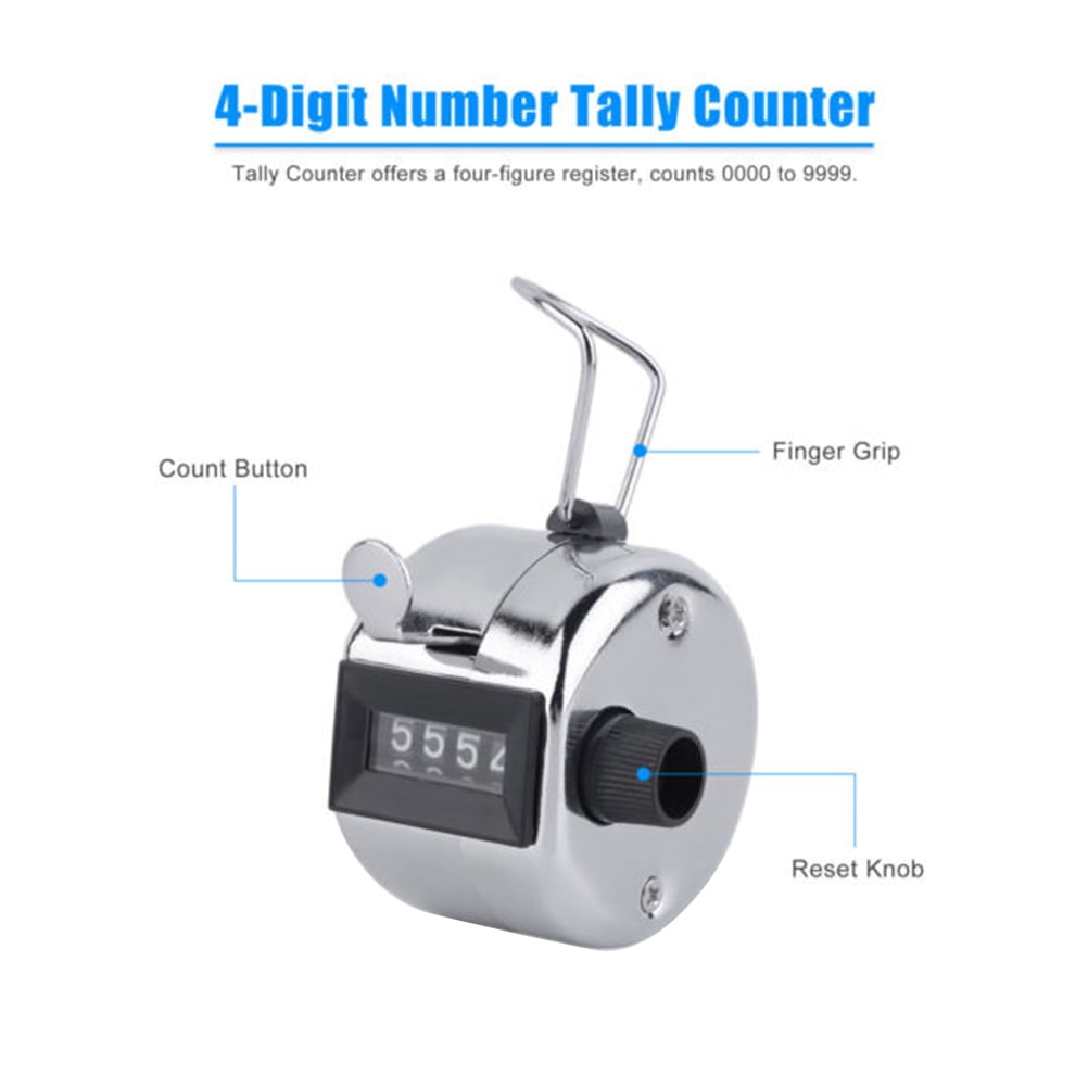 FONDOTIN Inventory Counter 1Set Silver Metal Handheld Tally Counter For ...