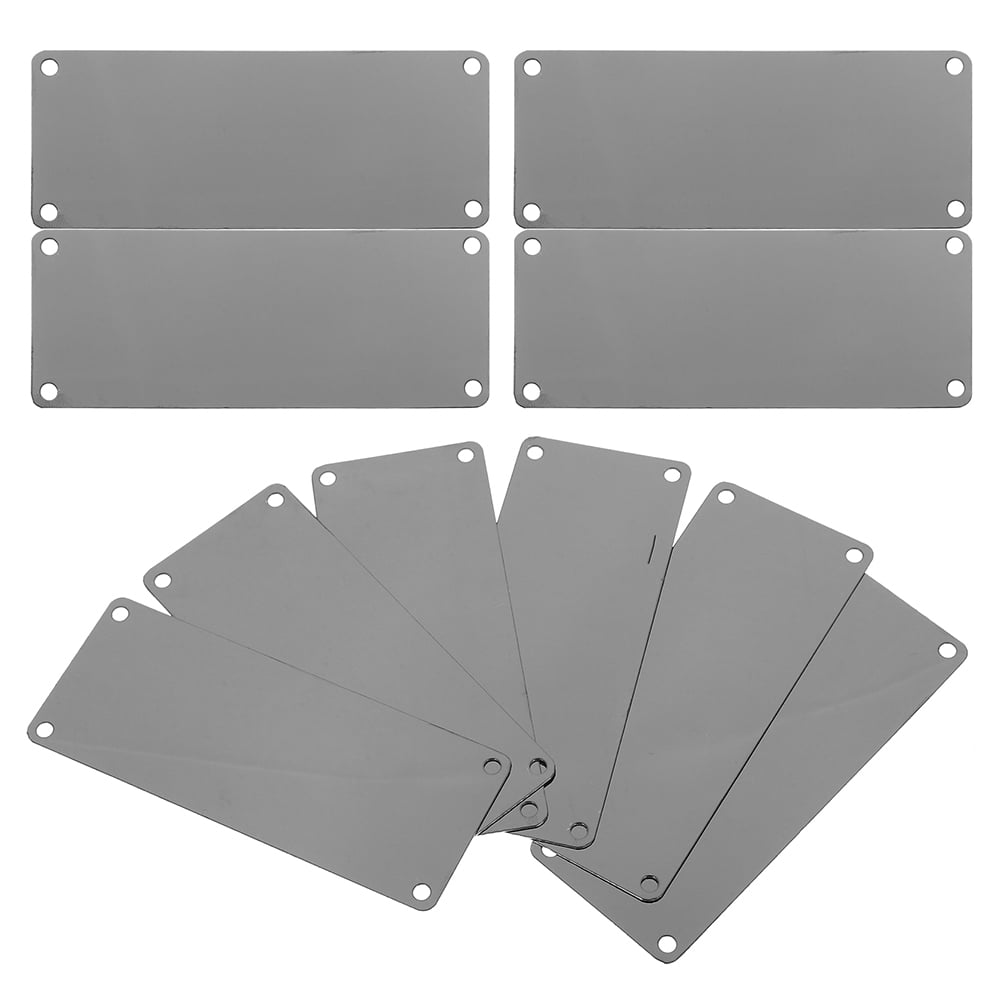FONDOTIN Metal Blank Signs Made of Stainless Steel for Decor with Black ...