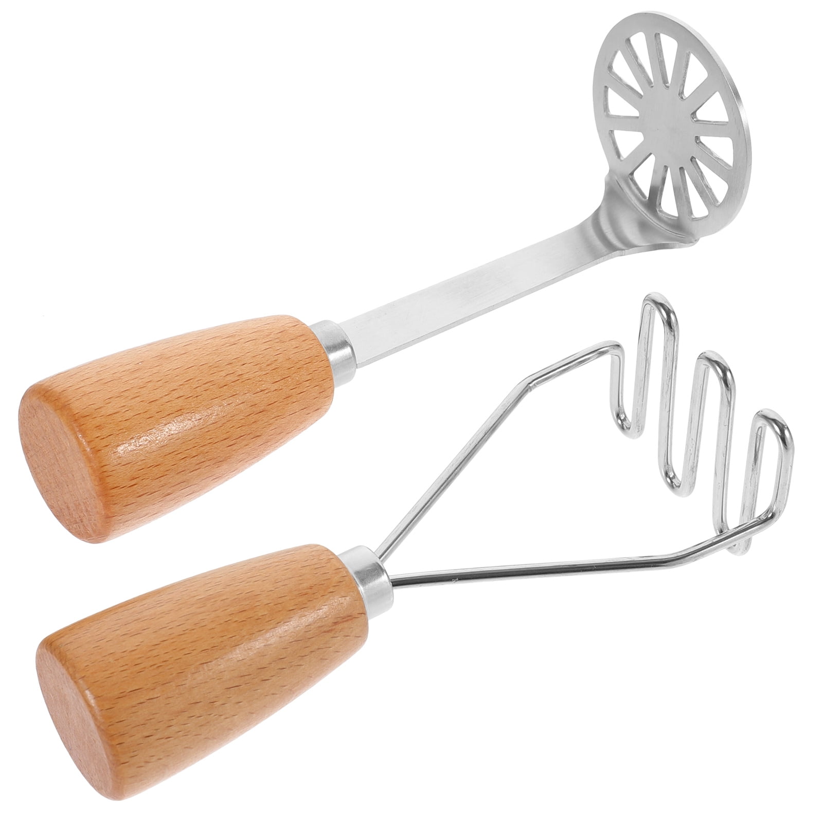 FONDOTIN Metal Potato Masher 2pcs Sleek Design for Mashing Potatoes at ...