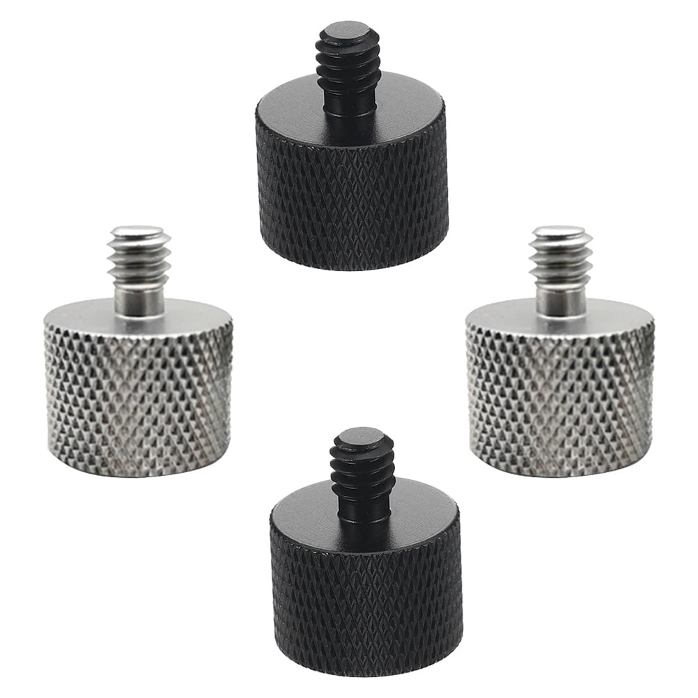 FONDOTIN Mic Stand Adapter 4Pcs Metal Threaded Tripod Screw for Camera ...