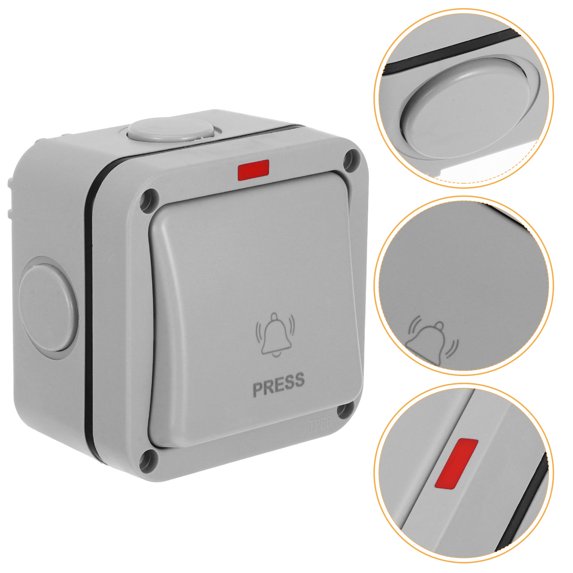 FONDOTIN Momentary Contact Switch For Outdoor Universal Wall Push ...