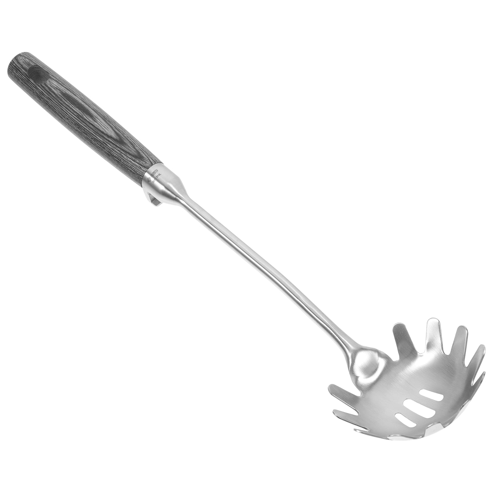 FONDOTIN Pasta Utensil Spaghetti Spoon Stainless Steel Wood Ergonomic ...