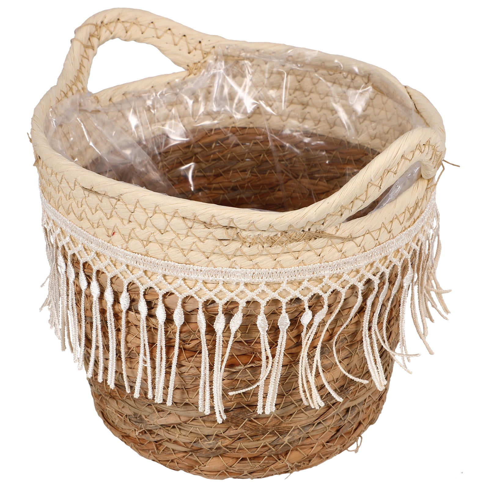 FONDOTIN Plant Container Weaving Flower Basket Pots for Indoor Plants ...