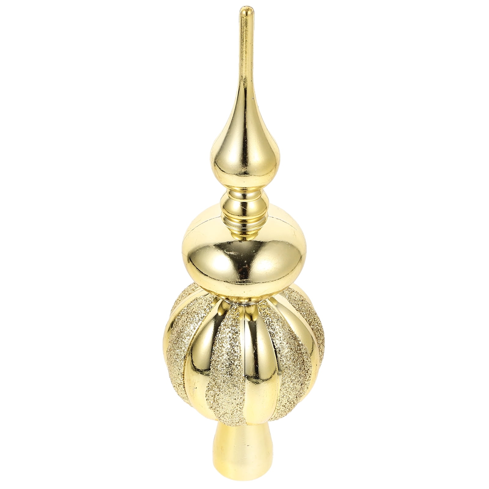 FONDOTIN Plastic Christmas Tree Topper Spherical Shape in Plated Gold ...
