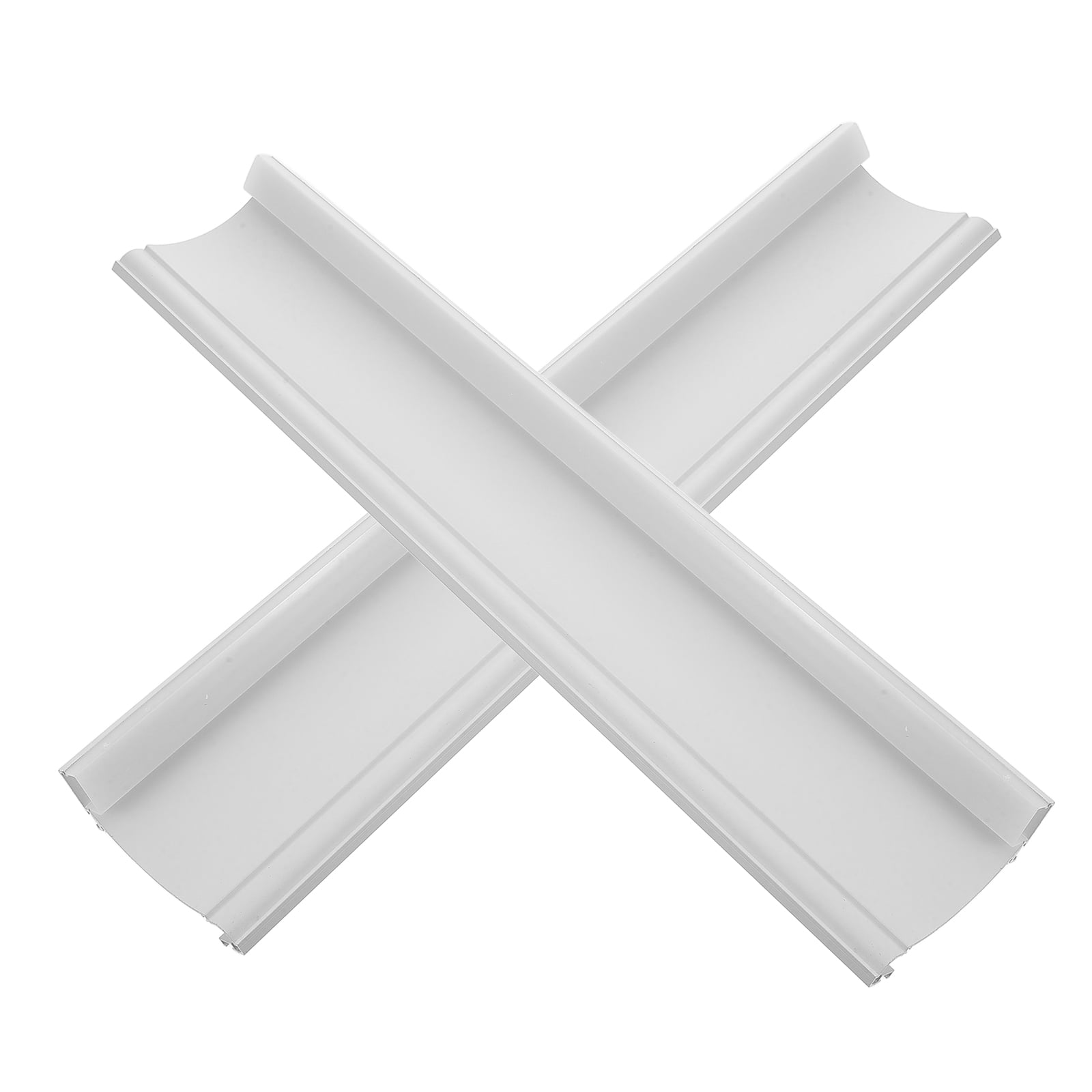 FONDOTIN Plastic Crown Molding Trim 2Pcs PVC Nogroove Design Square 50 ...