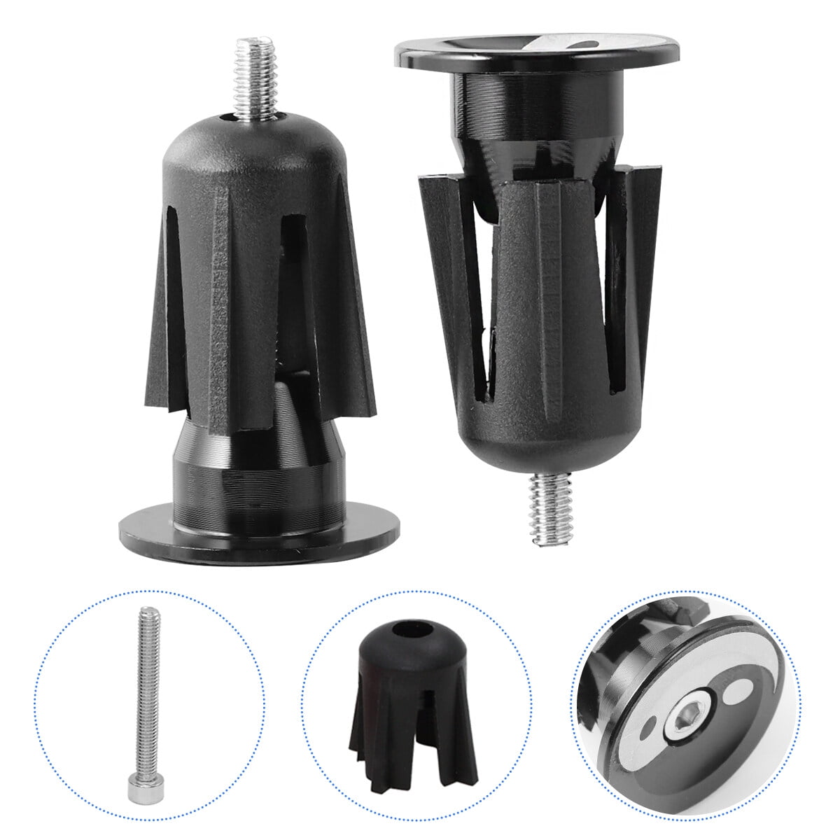 FONDOTIN Plastic Handlebar Cap 1 Pair for Bike Handlebar Stopper and ...