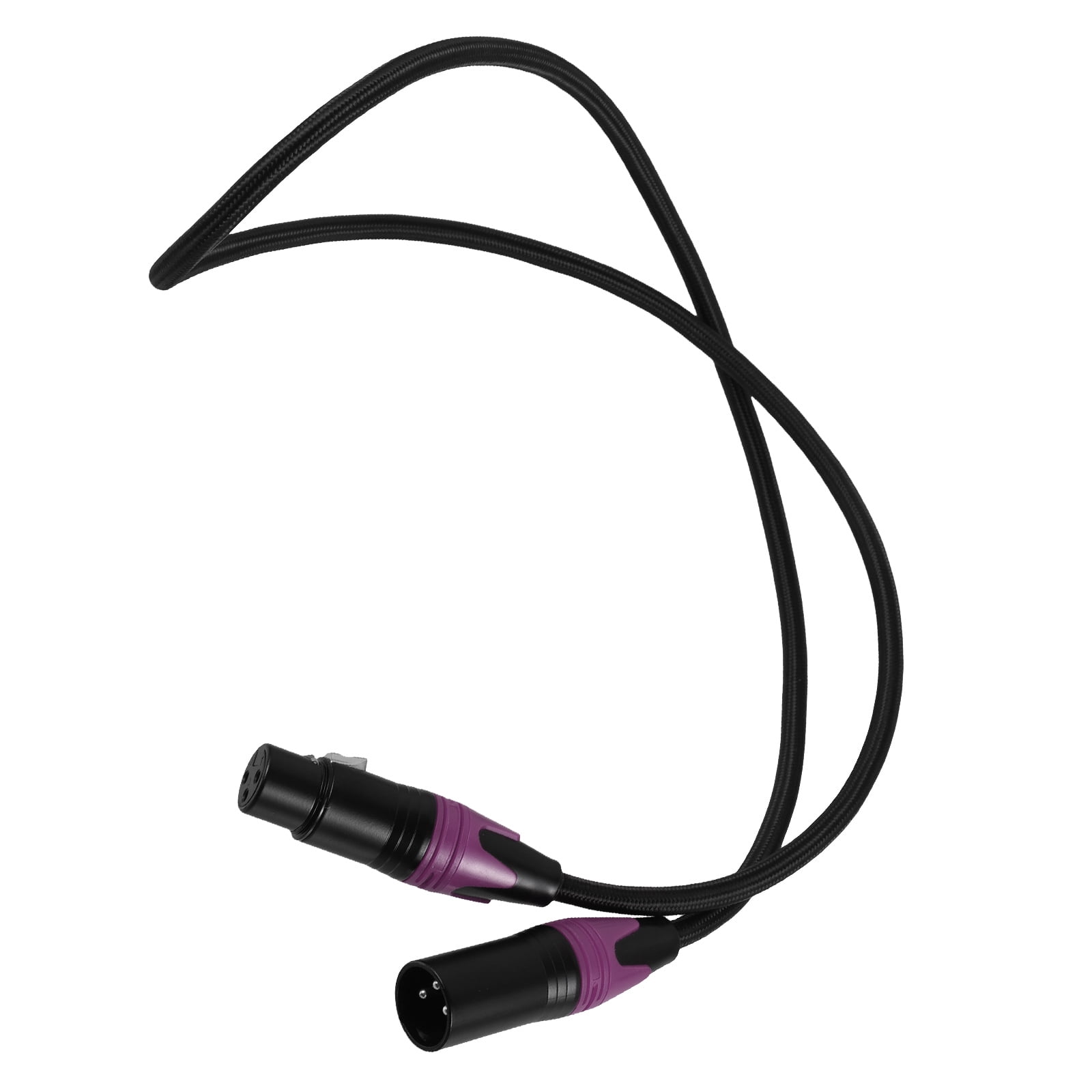 FONDOTIN Purple 1Pcs Xlr Cable Braided Xlr Cable No Oxygen Copper Zinc ...