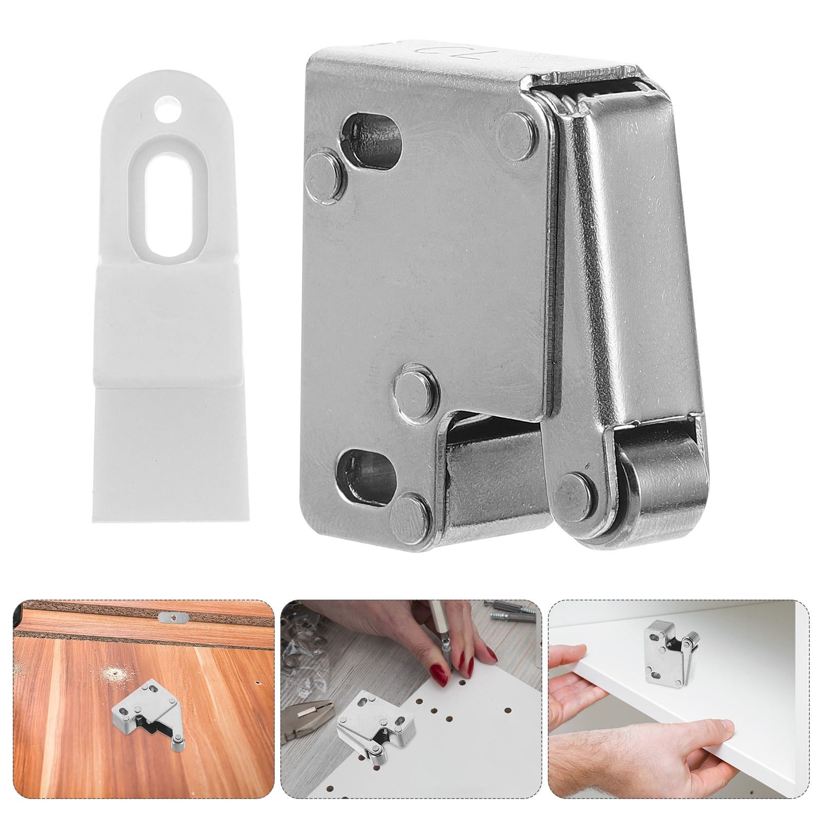 FONDOTIN Push to Open Cabinet Door Latches Stainless Steel Self ...