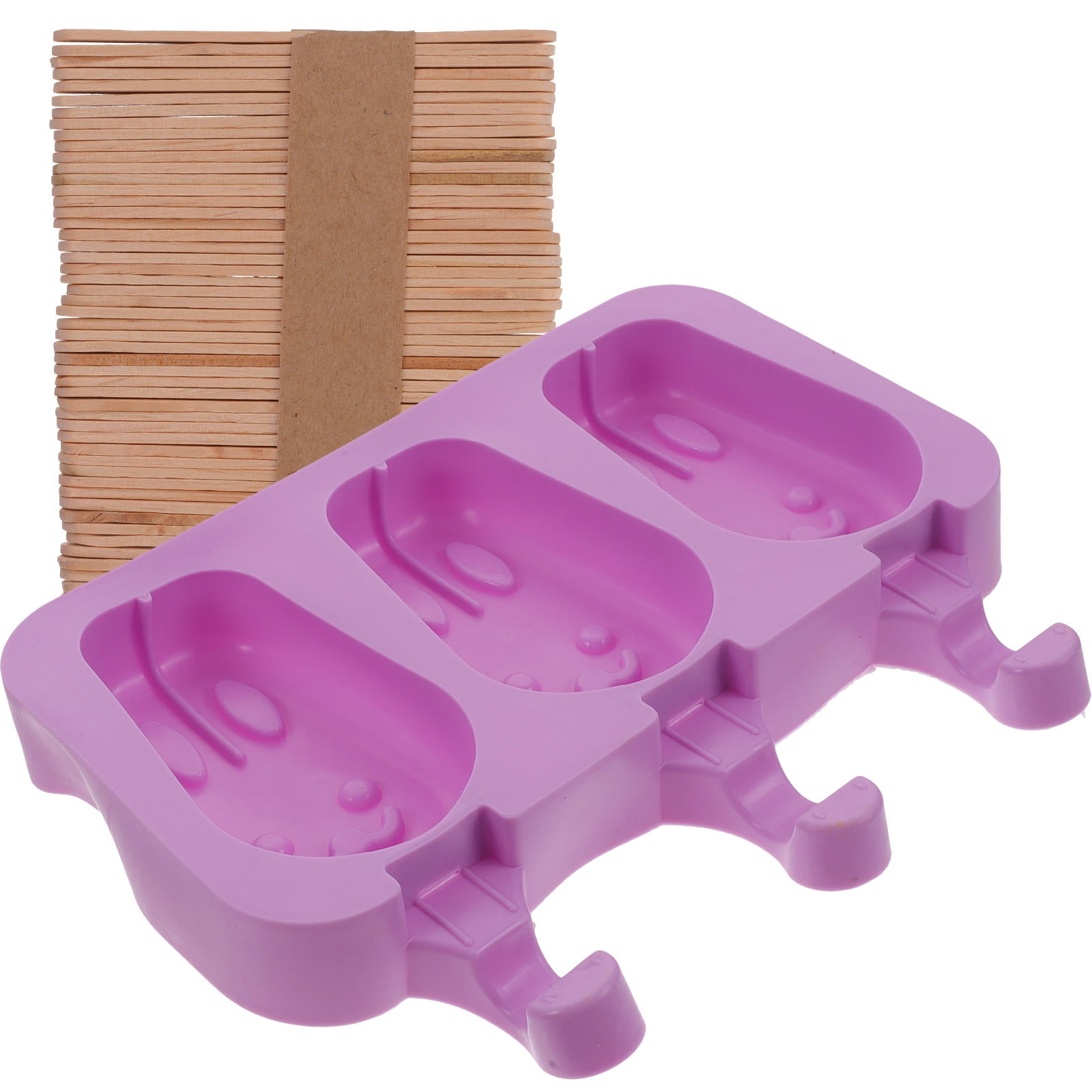 FONDOTIN Popsicles Mold Silicone Purple 1 Set 7.66X4.32X0.98in ...