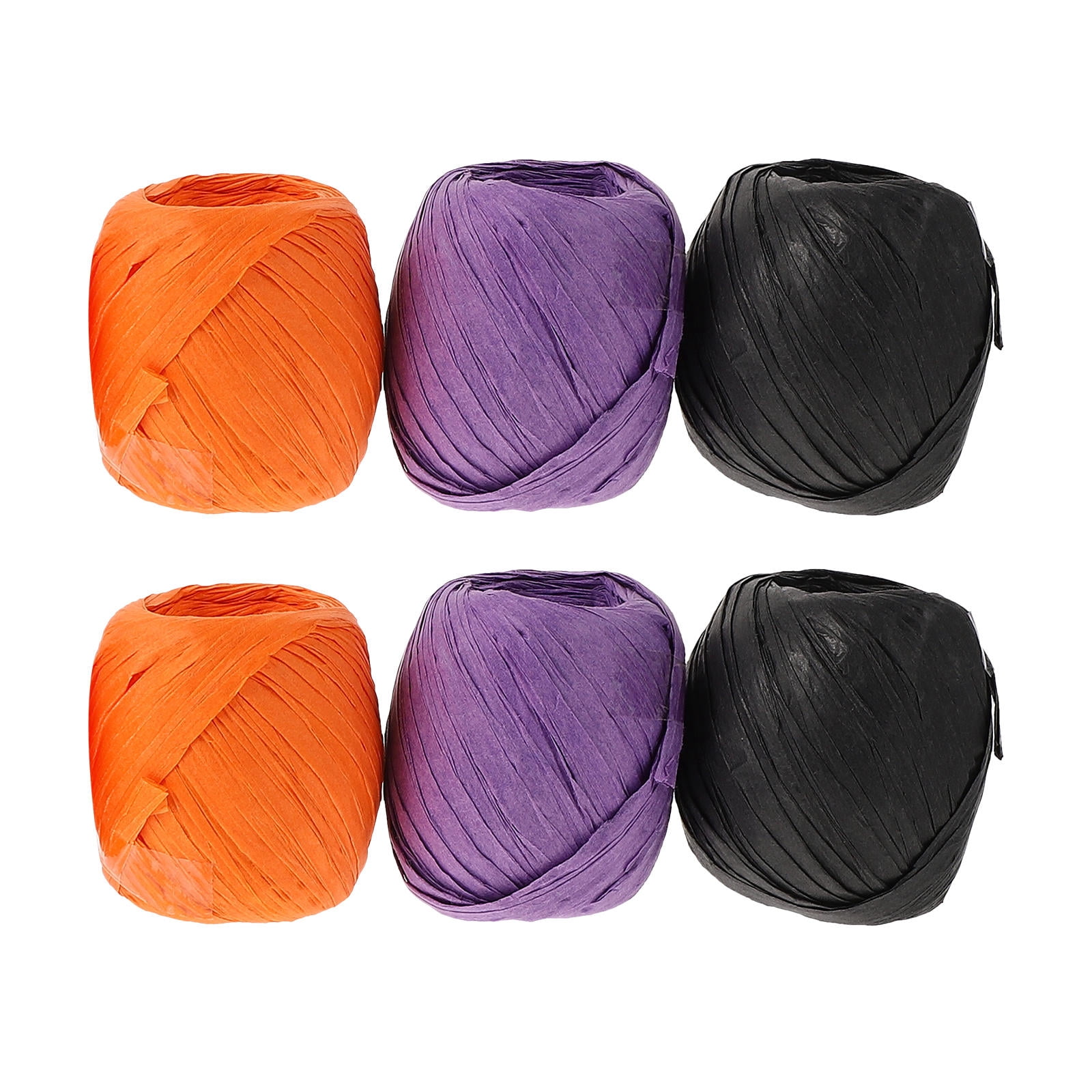 FONDOTIN Raffia Paper Ribbon 6 Rolls for and Craft Making Decorative ...
