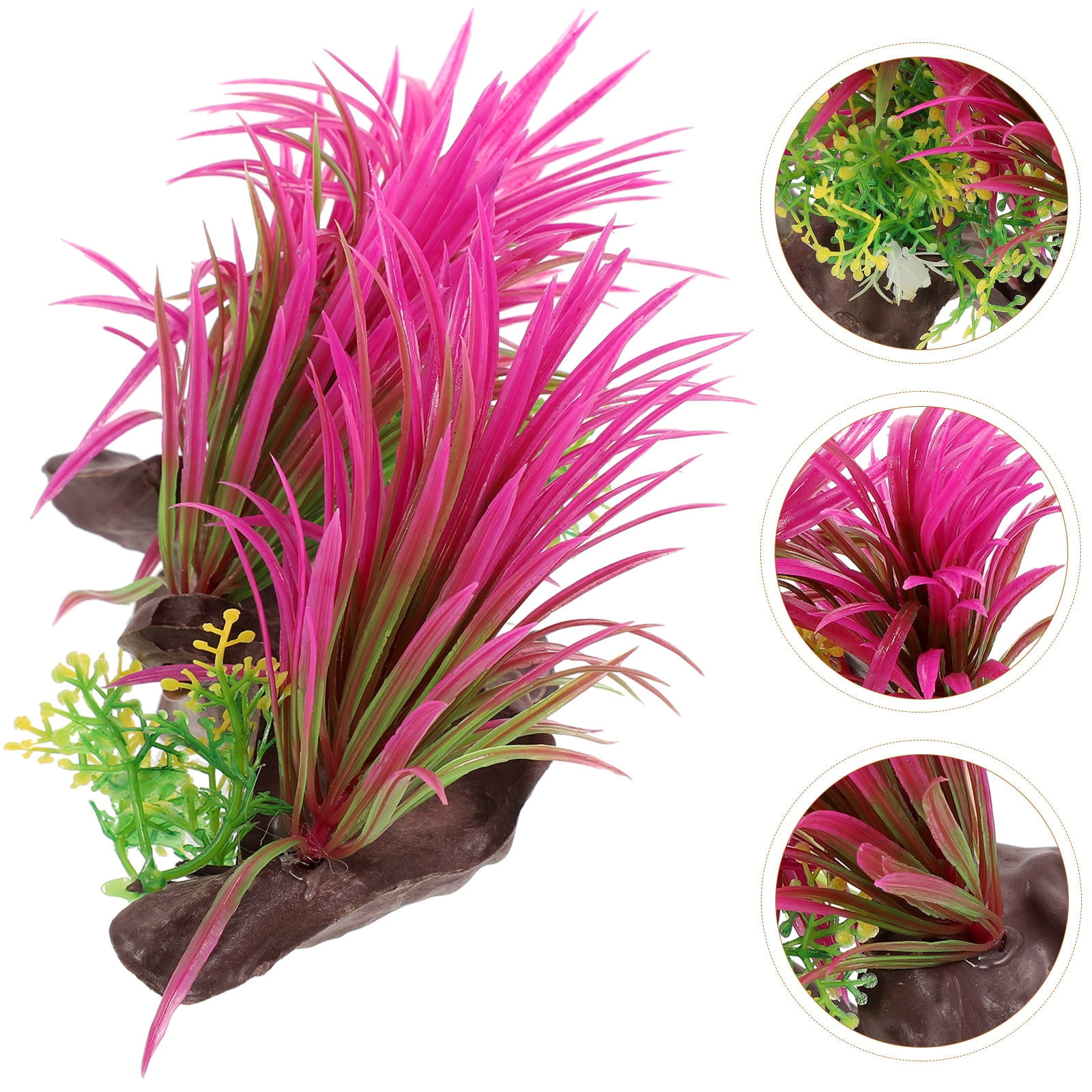 FONDOTIN cate Fake Aquarium Grass Decorative Plant for Household Fish ...