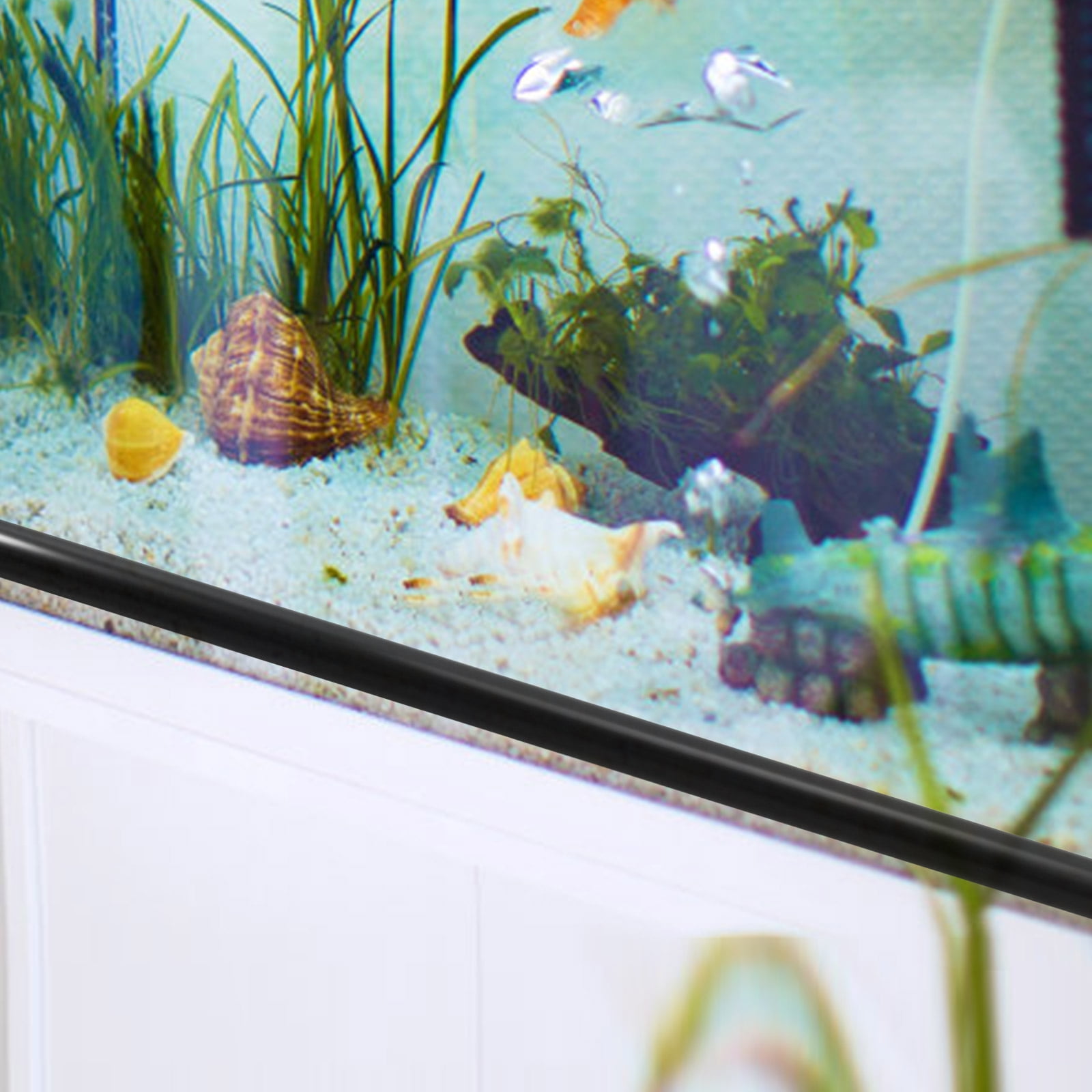 FONDOTIN Round Fish Tank Tubing Abs Dark Grey 1Pack 20In x 1In x 0.8In ...