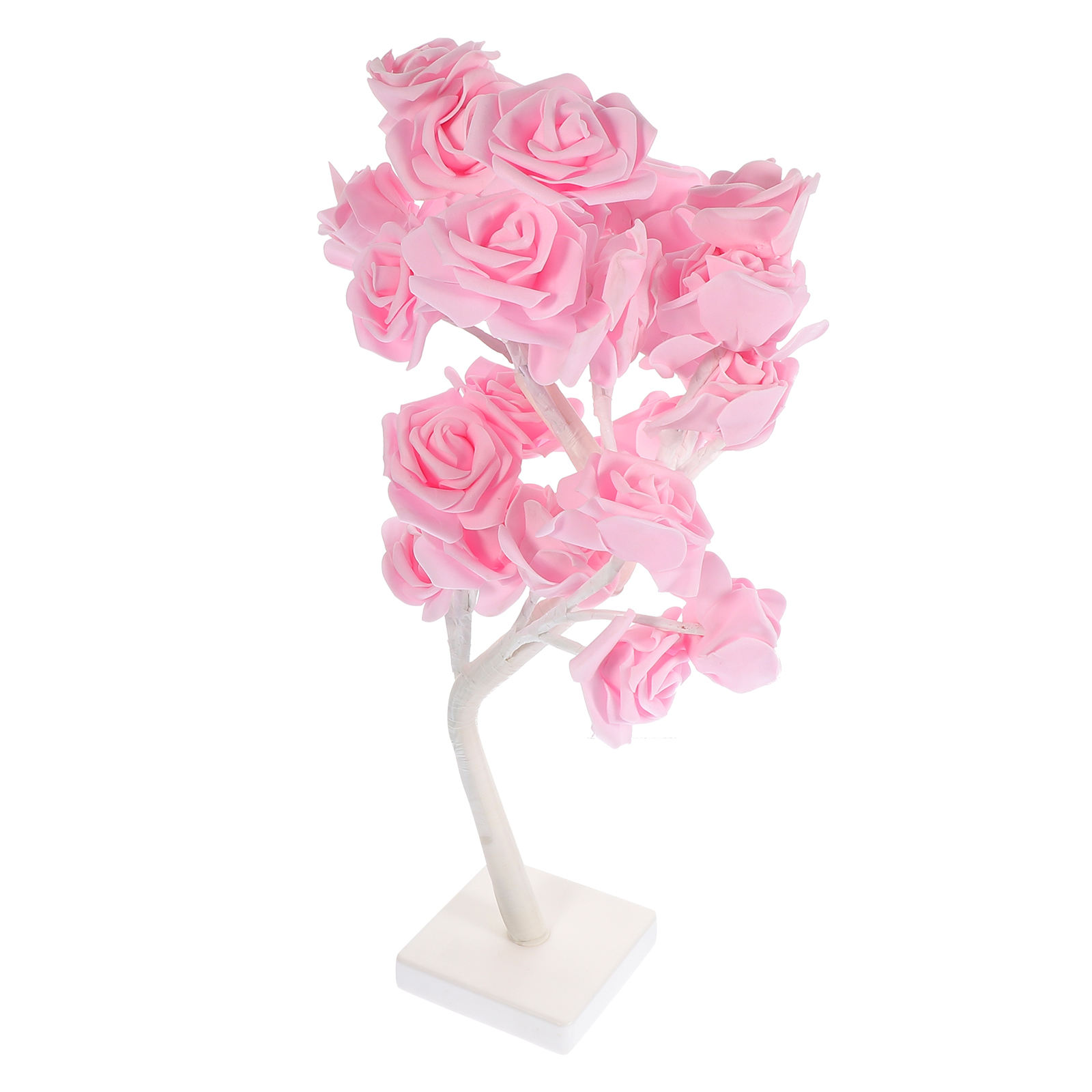 FONDOTIN Rose Flower Design Tree Lamp 1 Set Pink 45X16X10 5In for Home ...