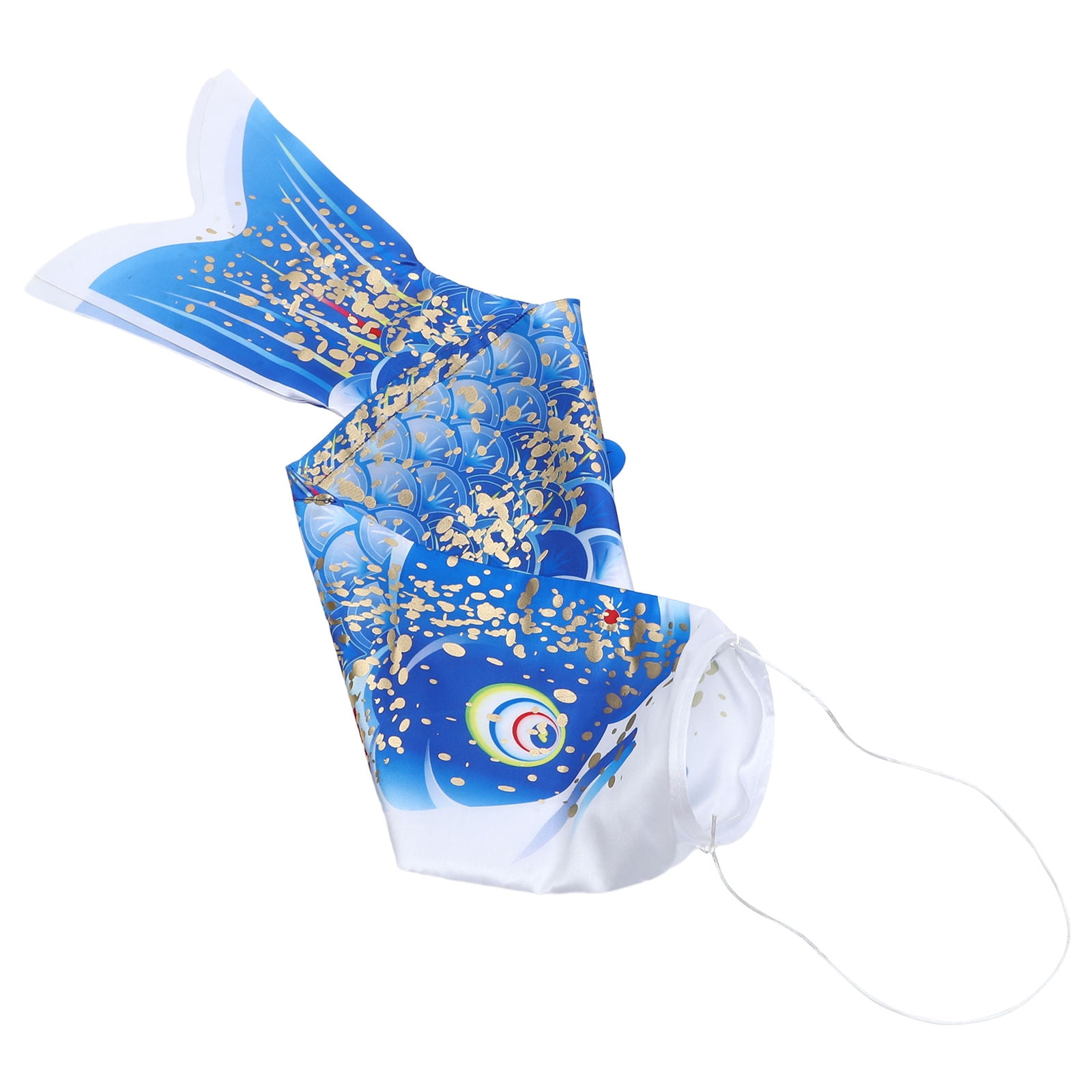 FONDOTIN Satin Carp Flag 3D Shape Koi Fish Windsock for Temple Fairs ...