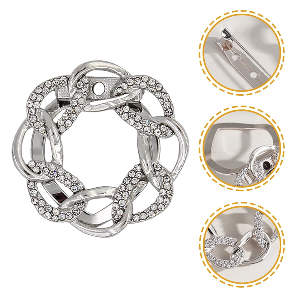FONDOTIN Tshirt Holder Clip Silk Scarf Clasp Clip Alloy 1Set Simple ...