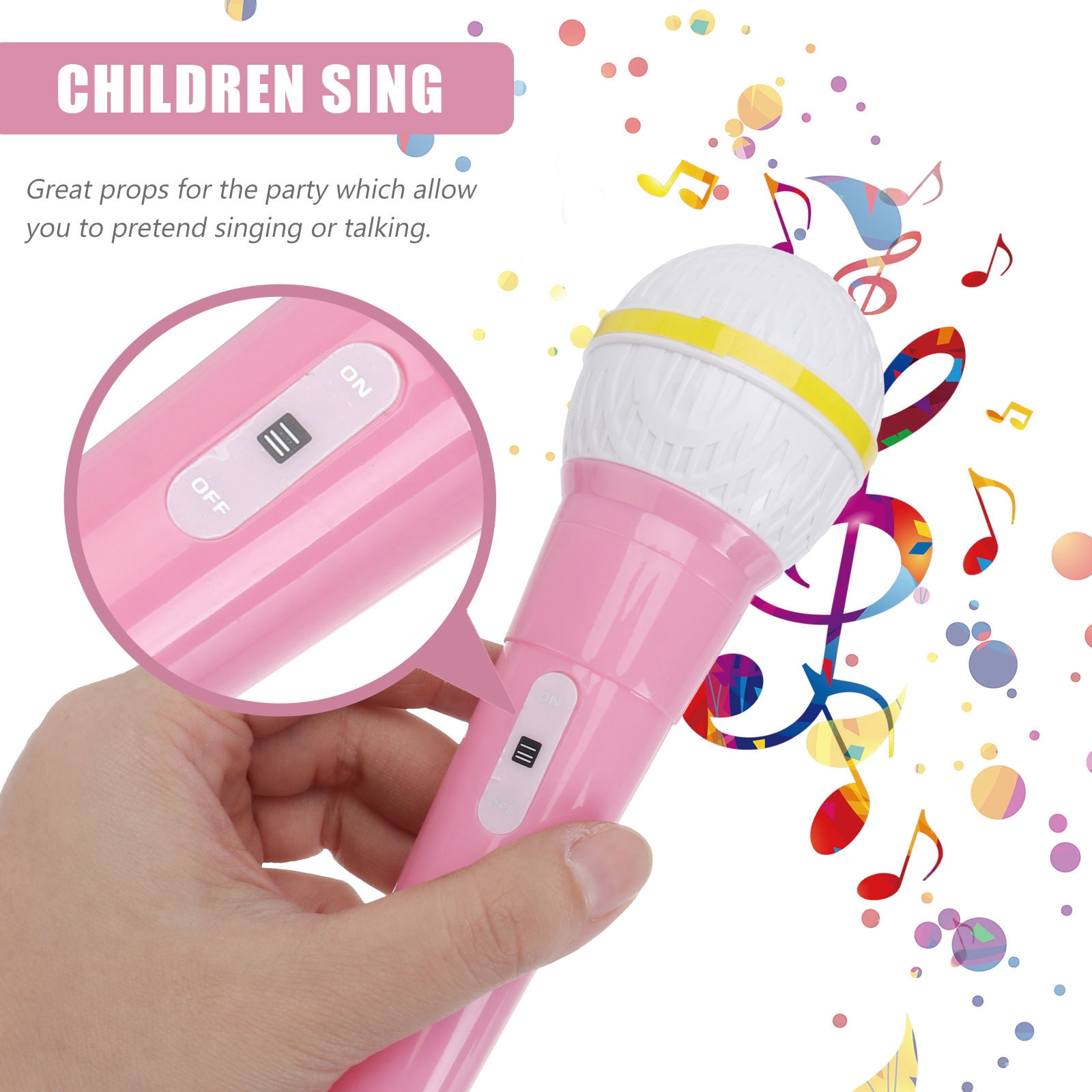 FONDOTIN Simulation Microphone Toy Pretend Singing Talking Child ...