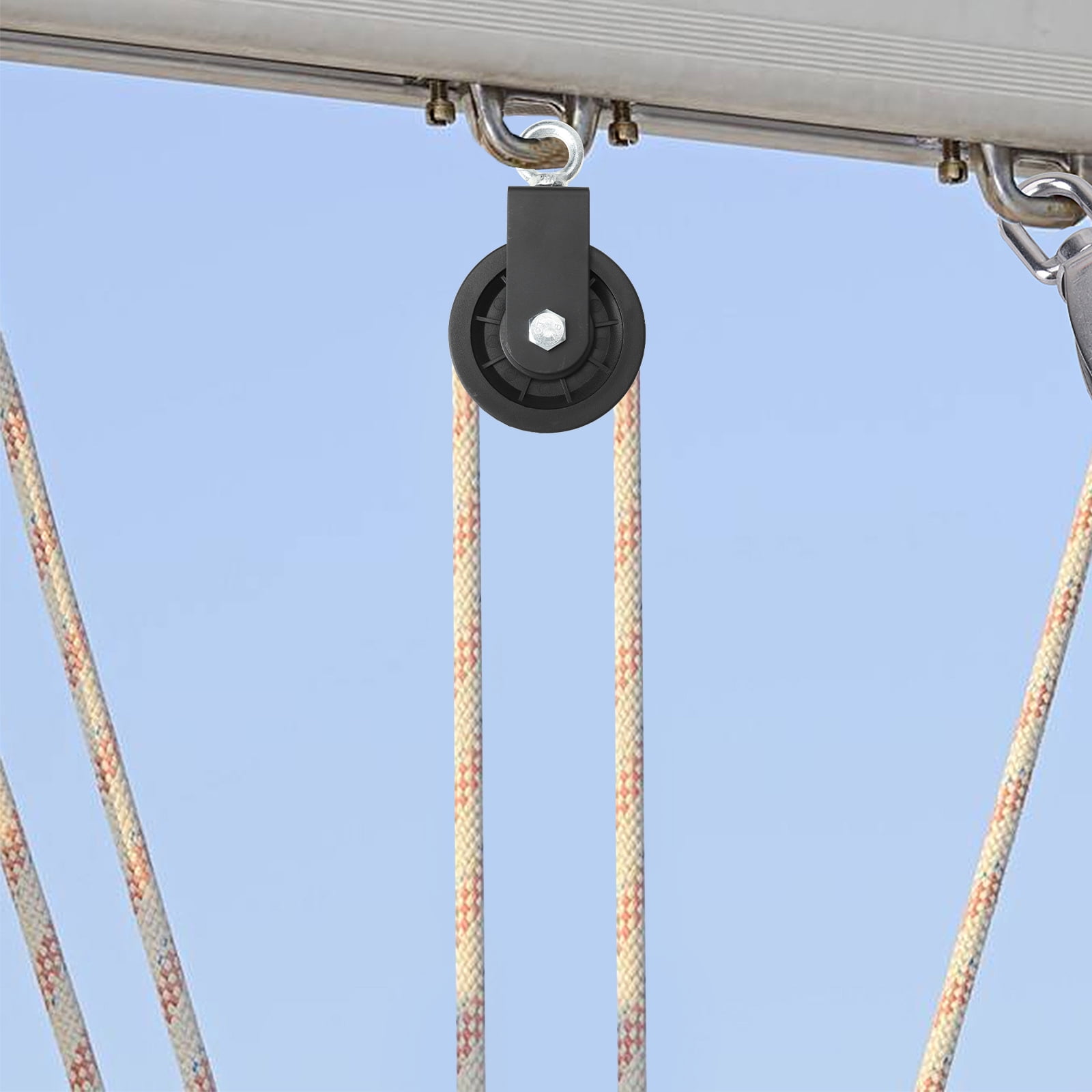 FONDOTIN Single Pulley Wheel Cable Machine Pulley System Rope Traction ...