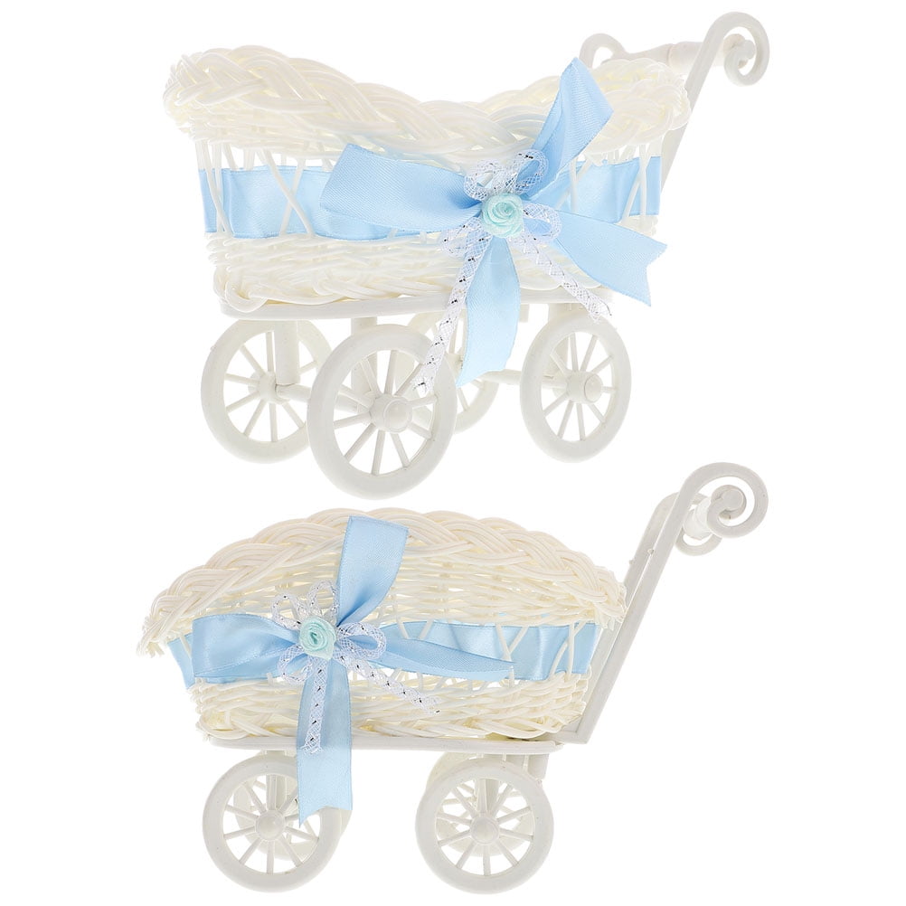 FONDOTIN Sky-Blue Trolley Shape Storage 2Pcs for Gifting and Party ...