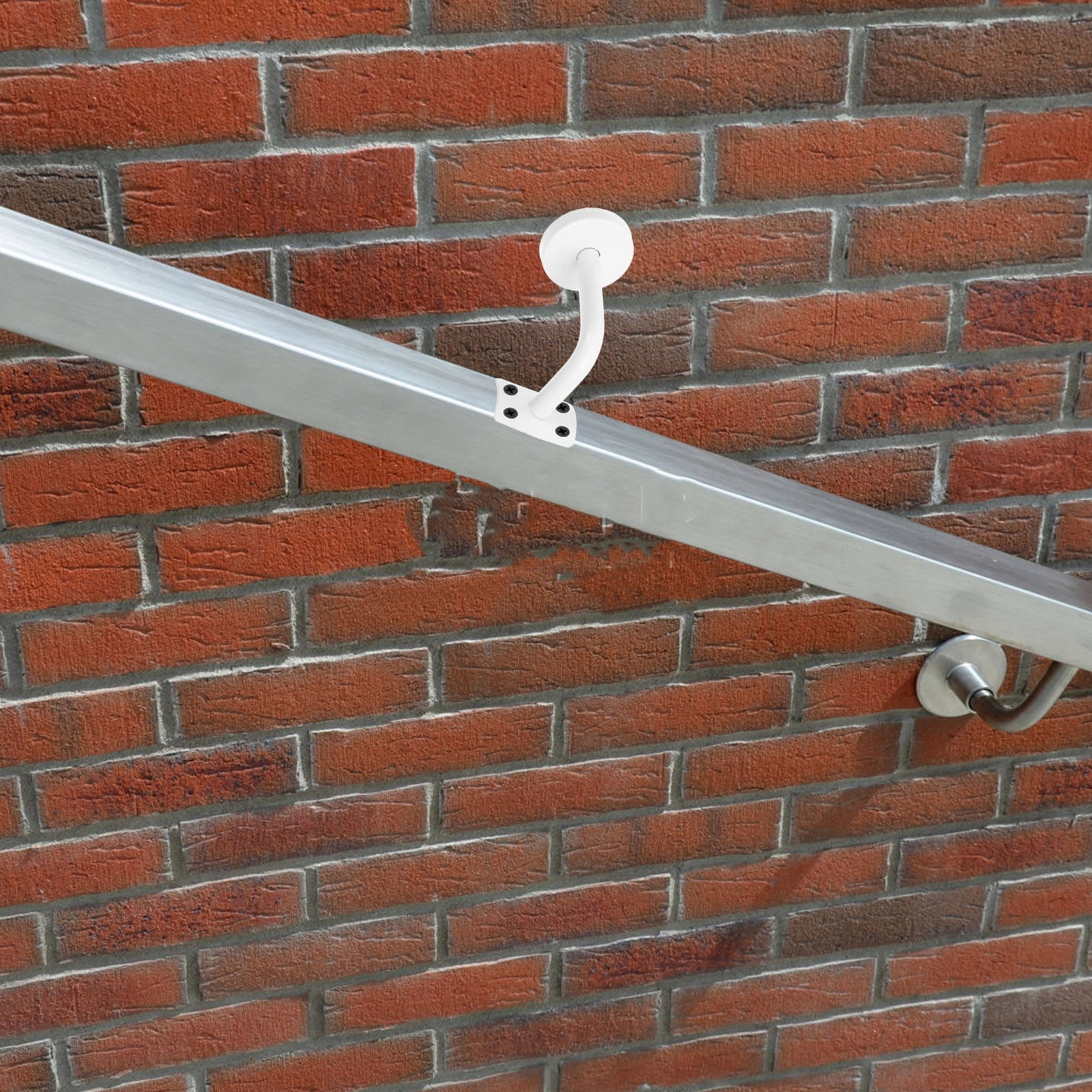 FONDOTIN Handrail Bracket White 1Pcs 3.73X3.34X1.97In Stainless Steel ...