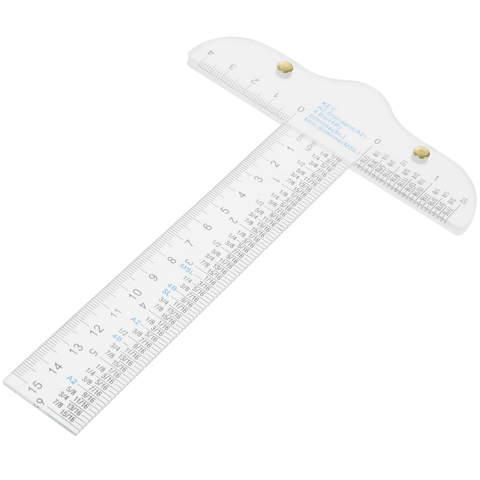 FONDOTIN Professional T Shape Ruler Transparent Plastic 1Pcs for Home ...