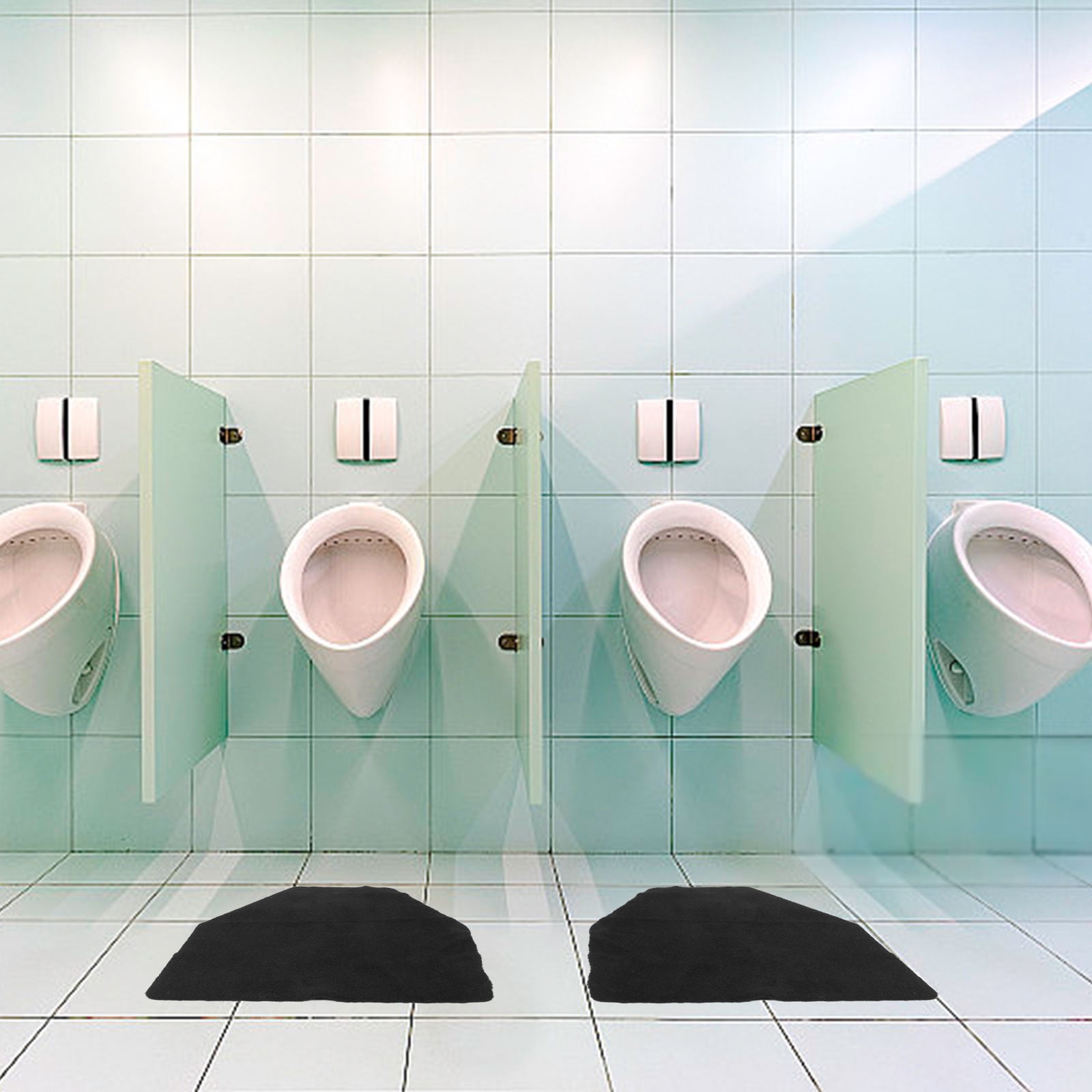 FONDOTIN Toilet Pee Mat Urinal Floor Mat Black PVC Water Absorption for ...
