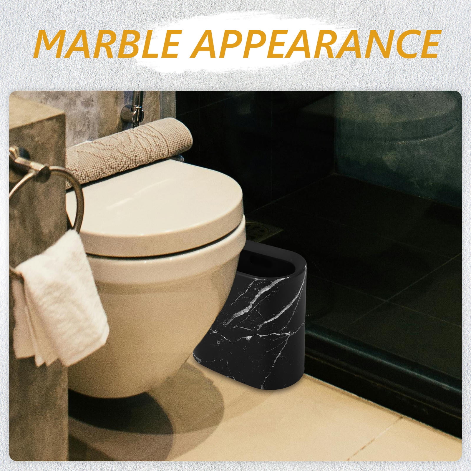 FONDOTIN Trash Bin Bathroom Garbage Bin Hotel Trash Can Office Trash ...