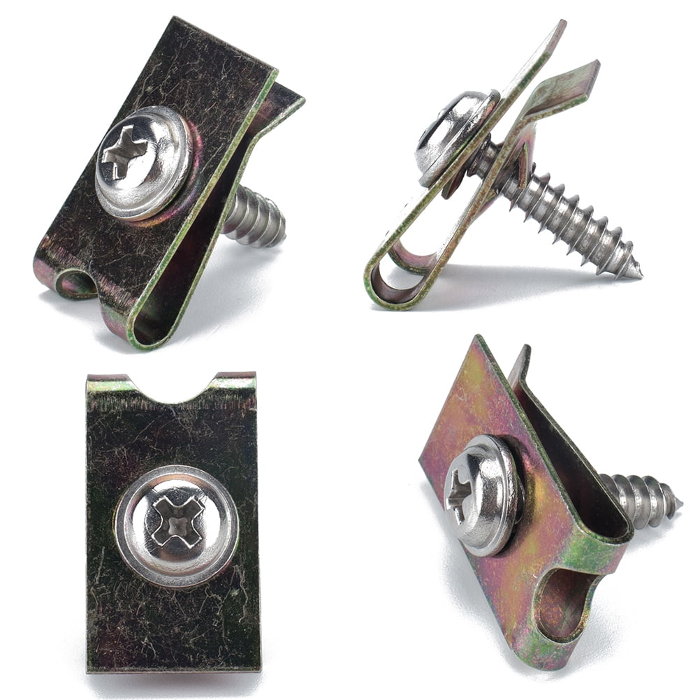 FONDOTIN U Clip Nut 50Pcs Manganese Steel Fixing Cables Car Body Parts ...