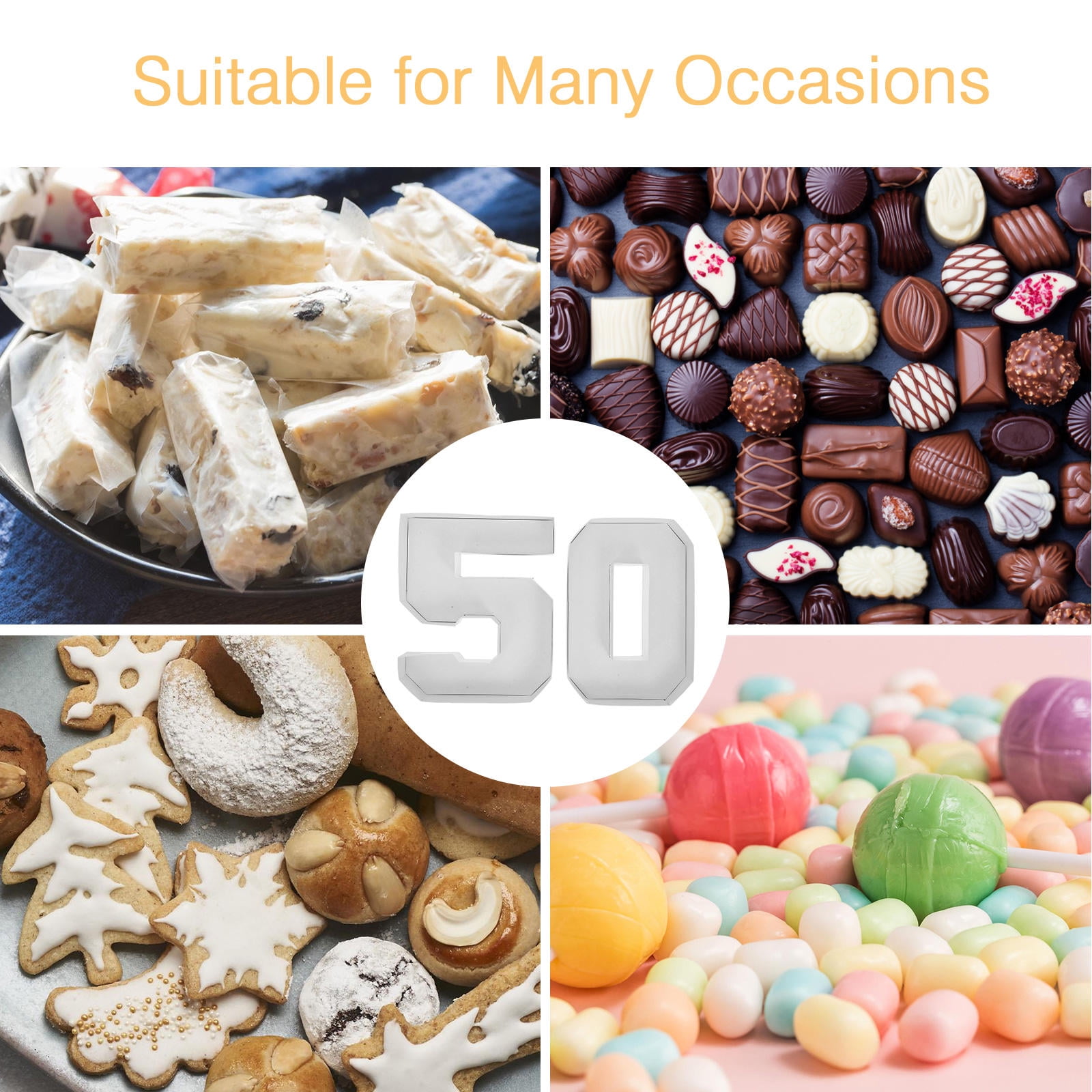 FONDOTIN White Fillable Cardboard Number Candy Boxes for Treats and ...