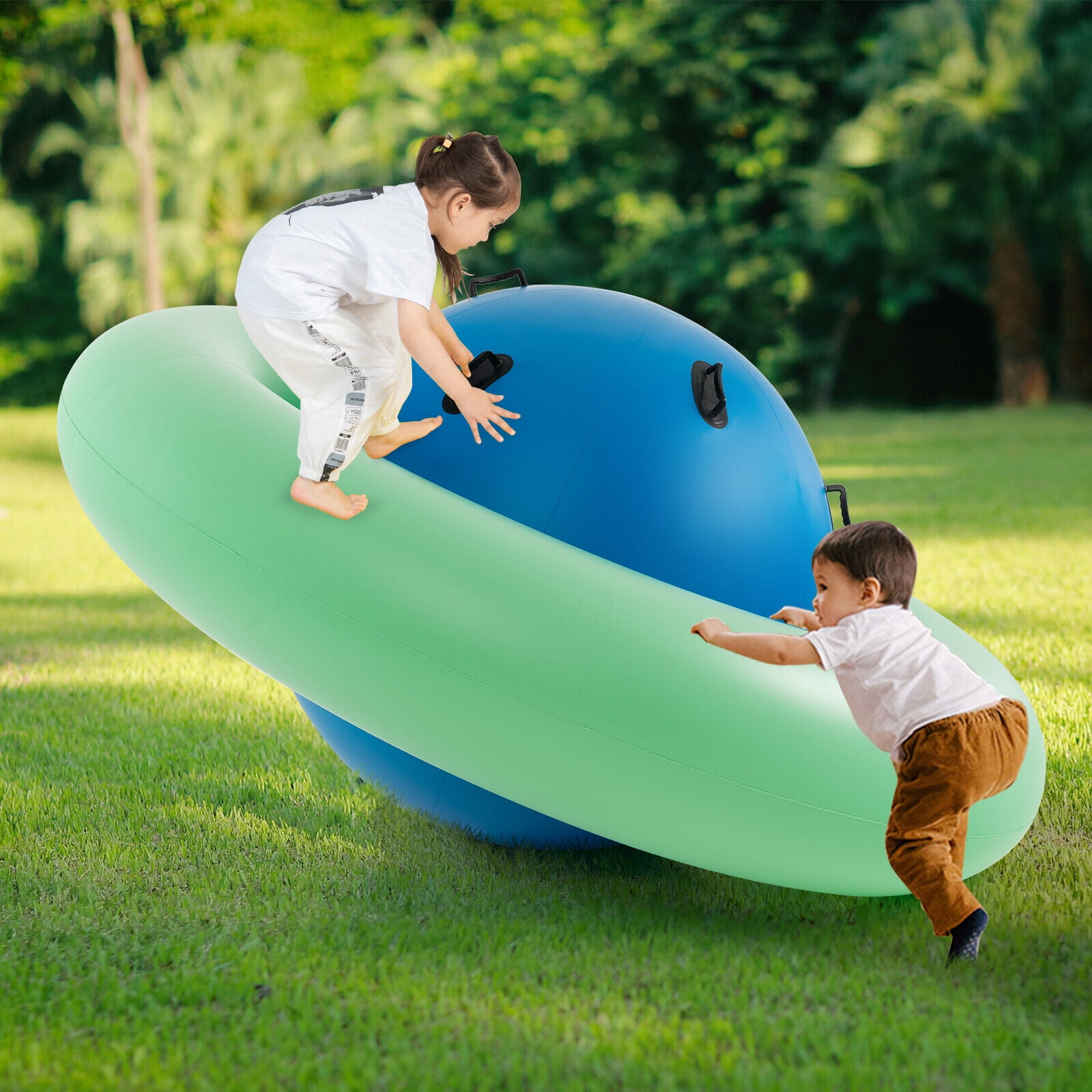 FONIRRA 7.5 FT Inflatable Dome Rocker Bouncer Kids Seesaw Rocker with 6 ...