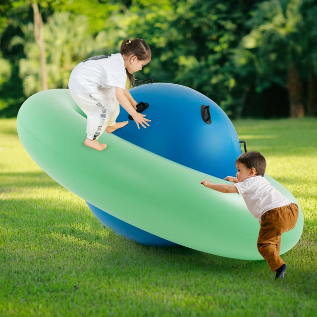FONIRRA 7.5 FT Inflatable Dome Rocker Bouncer Kids Seesaw Rocker with 6 ...