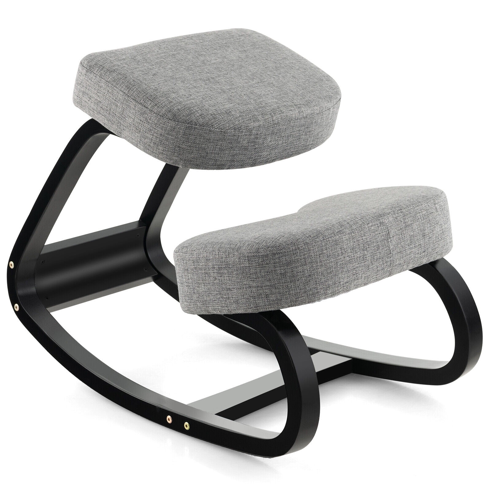FONIRRA Ergonomic Kneeling Chair Rocker Stool with Cushions and wood ...