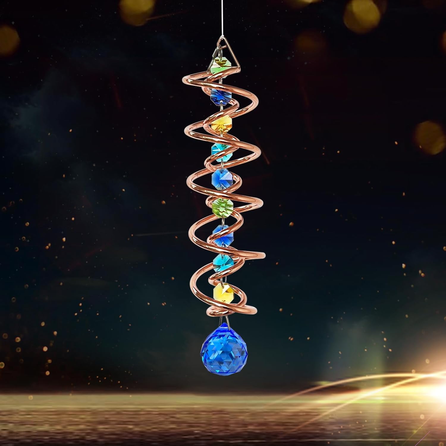 FONMY Gazing Ball Spiral Tail -Decorative Wind Spinner Sun Catcher ...