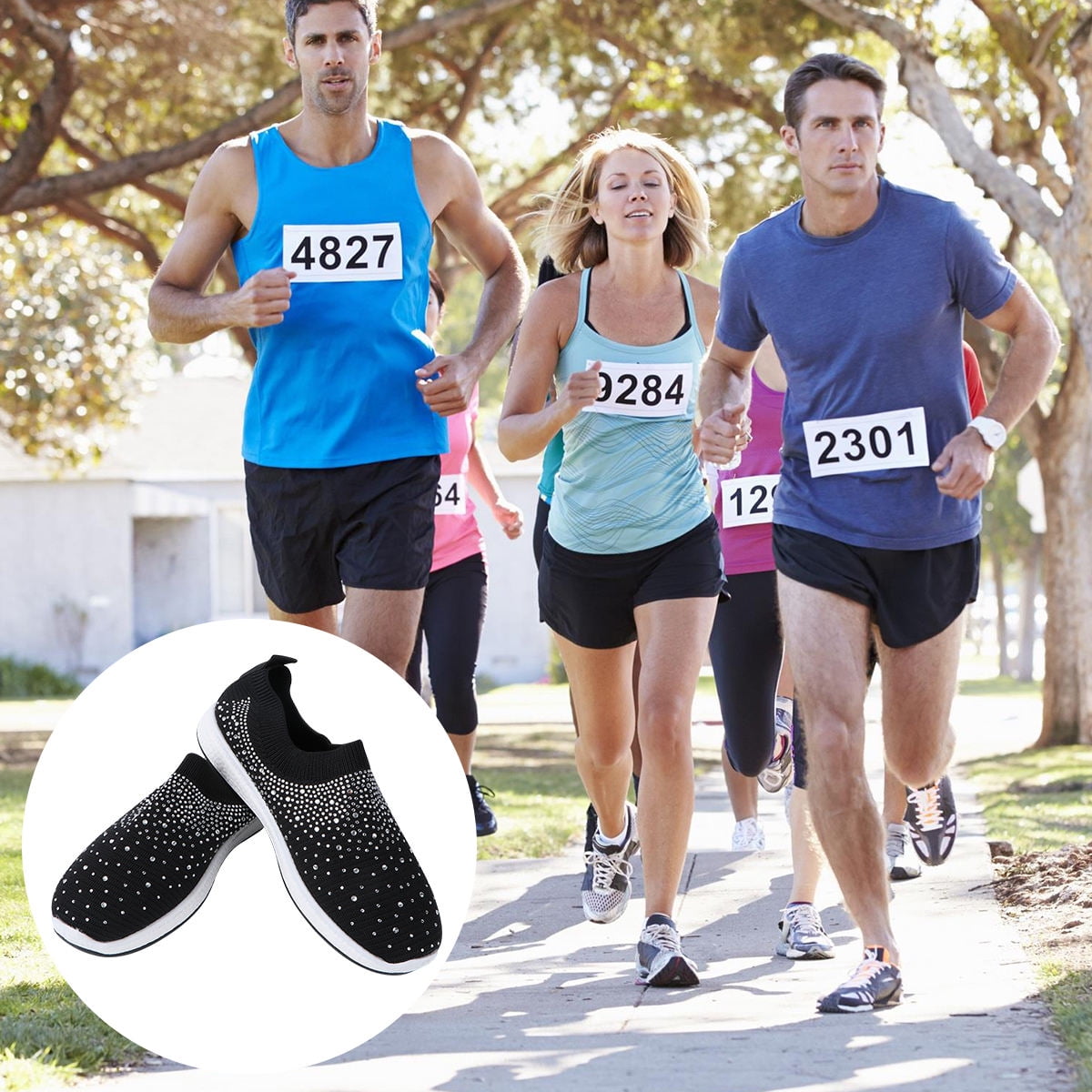 FONWILYO 1 Pair Sports Trainers Shoe Trail Running Barefoot Shoes Black ...