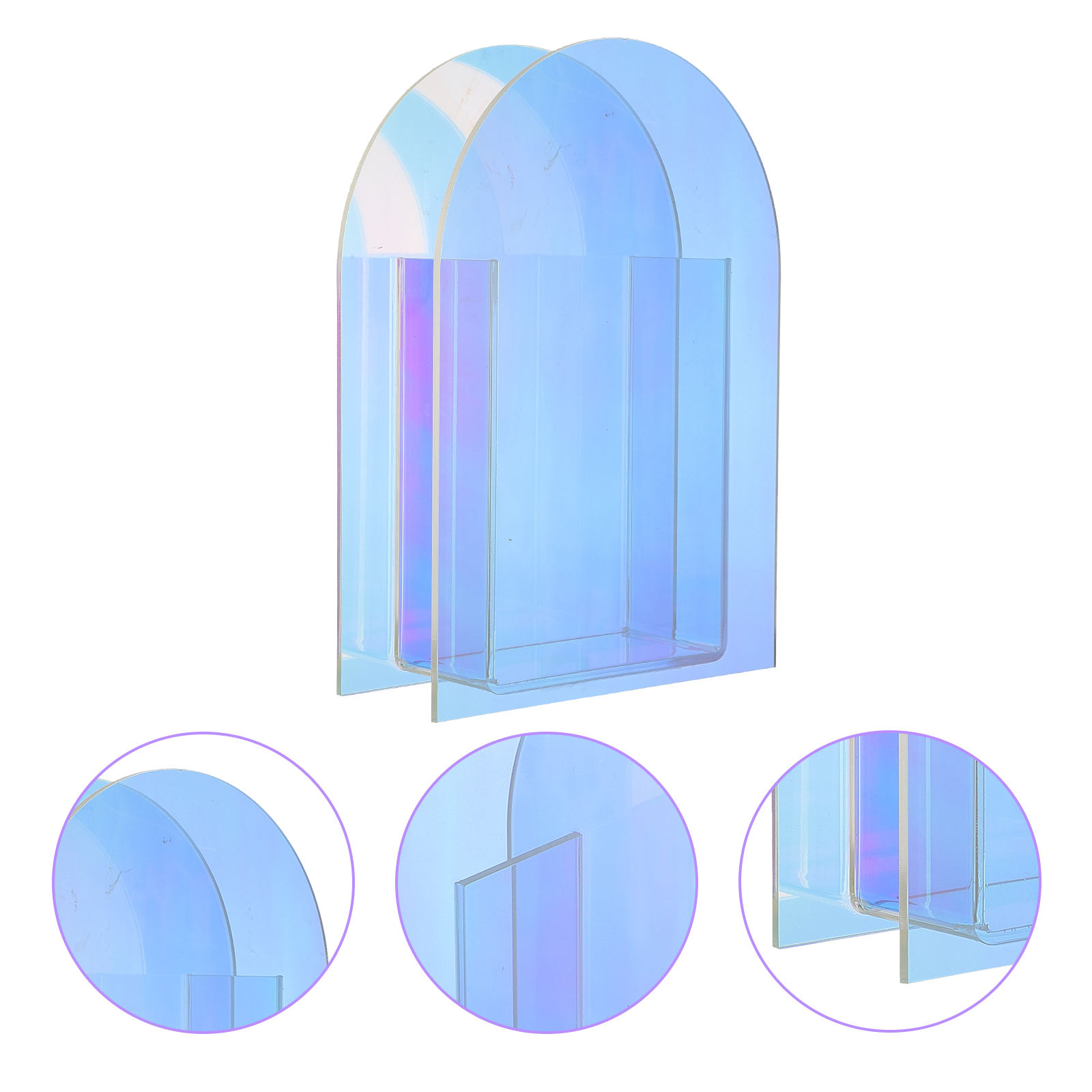 FONWILYO 1 Pc Vase Home Decor Acrylic Flower Vase Geometric Shape In ...