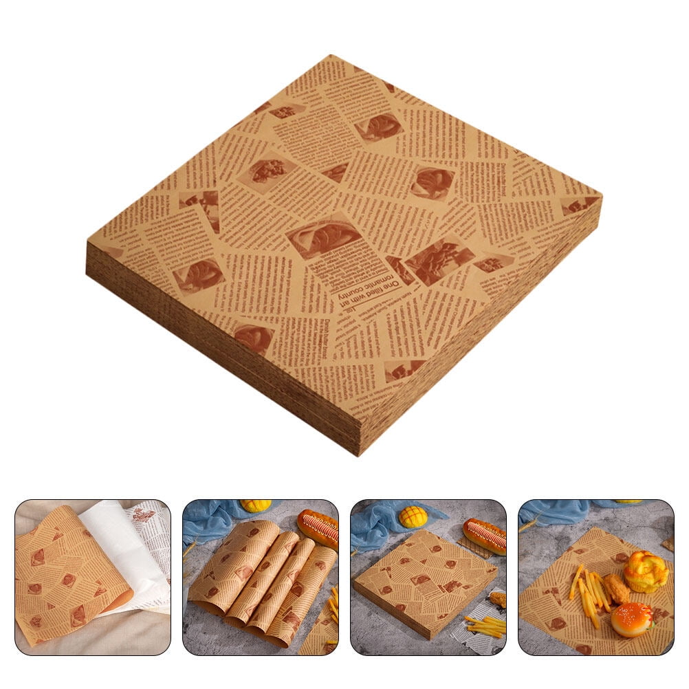 FONWILYO 100 Sheets Food Grade Paper Food Wrapping Paper For Home Cooks ...