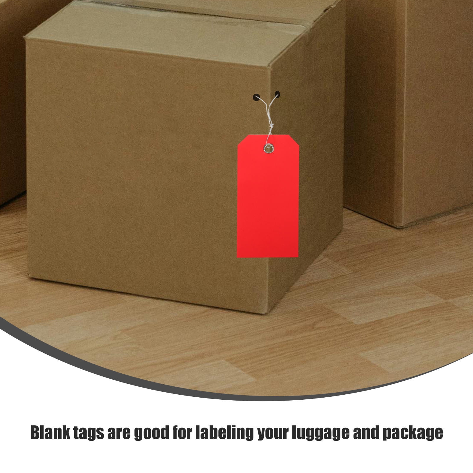 FONWILYO 100Pack Blank Luggage Tags Bulk Rectangular PVC for Travel ...