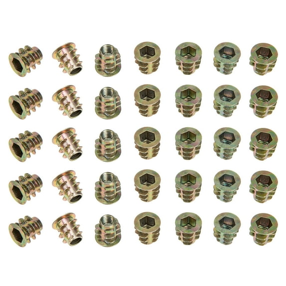 FONWILYO 100Pcs Olive Green Hexagonal Socket Head Insert Nuts for Solid ...