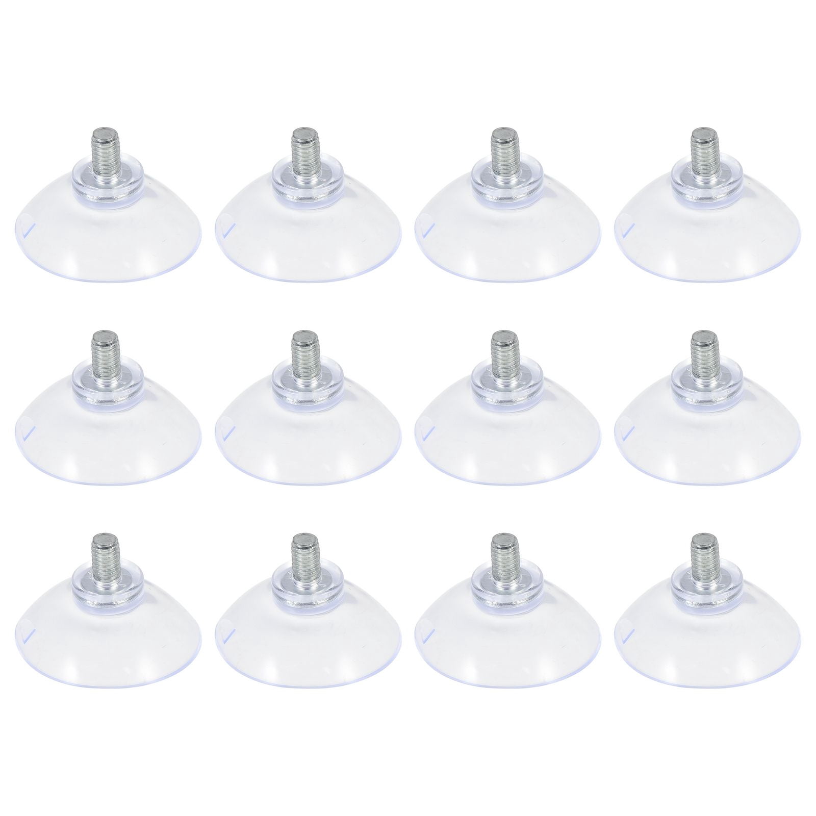 FONWILYO 12Pack Household Screw Suction Cups Round Transparent Suction ...