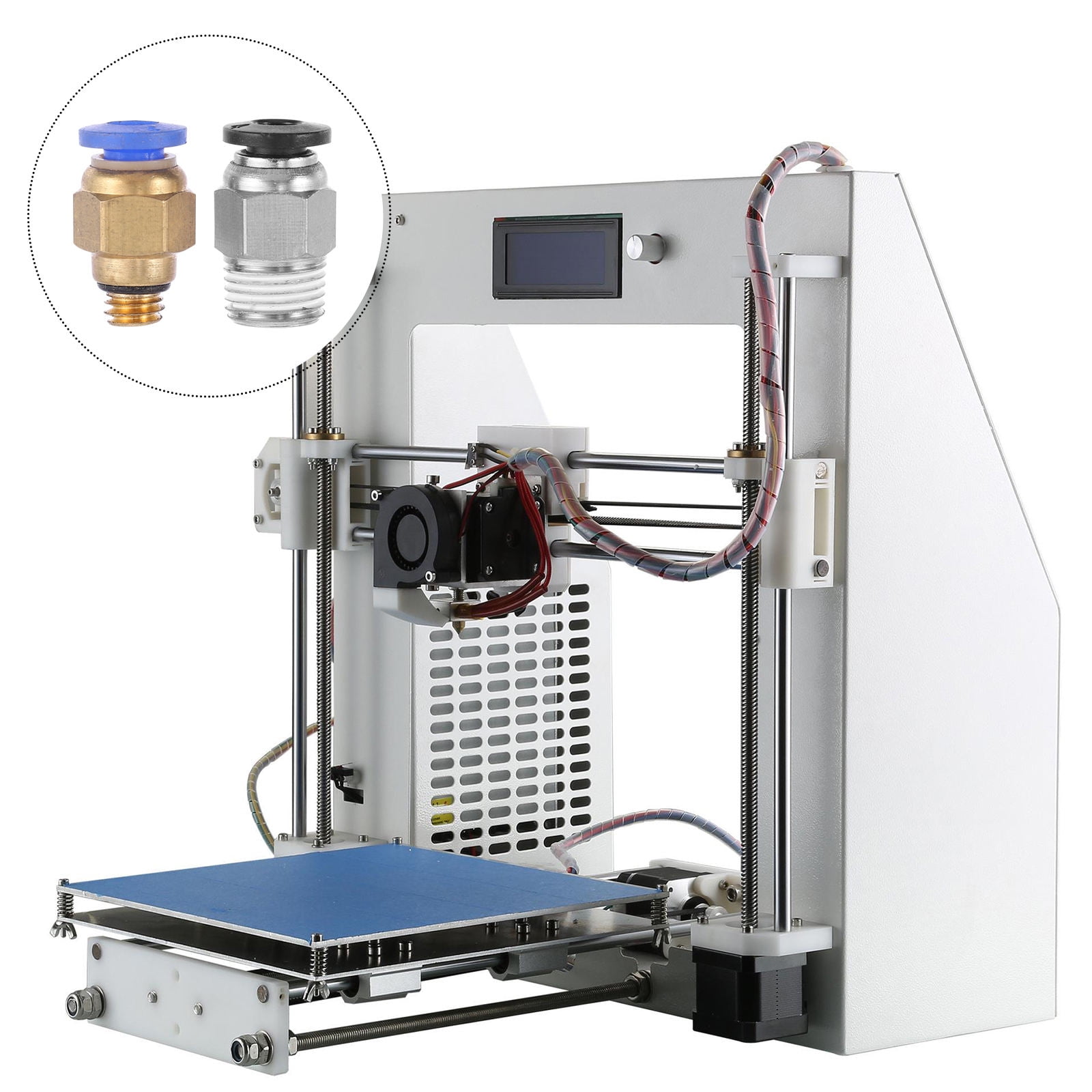 FONWILYO 16Pcs Industrial Pneumatic Fittings Assorted Color 1.7X0.39In ...