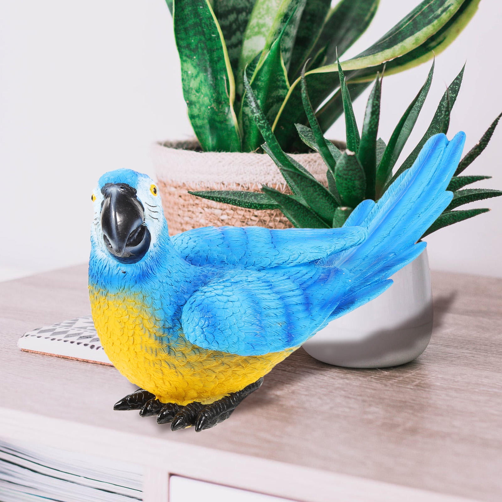 FONWILYO Fake Parakeet Decor Parrot Shape Garden Lovers Spring Feeling ...