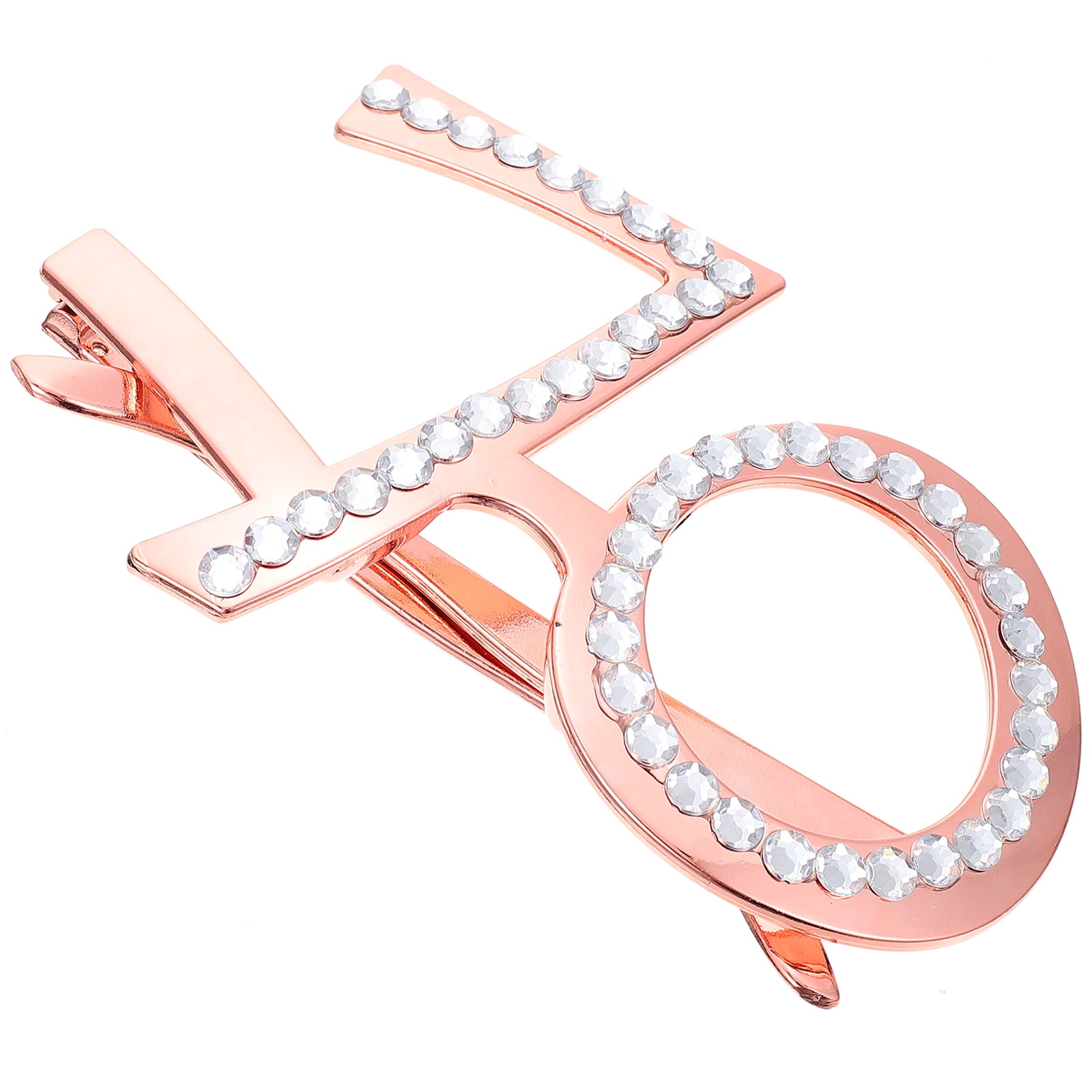 FONWILYO 1Pack Birthday Eyeglasses Digital Number Shape Rose Gold ...