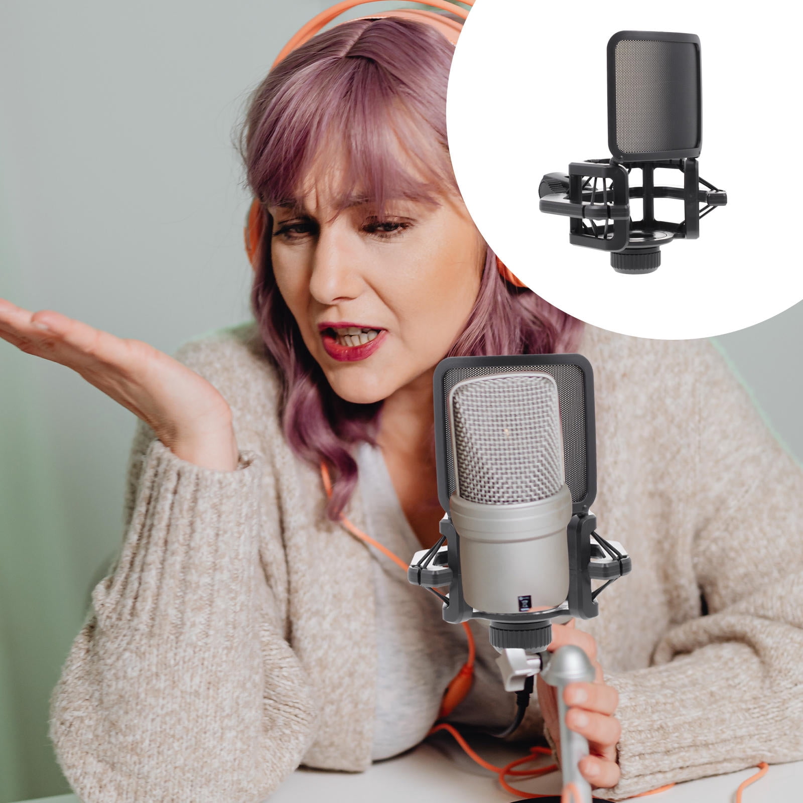 FONWILYO 1Pc Professional Square Microphone Stand Stable Support For ...