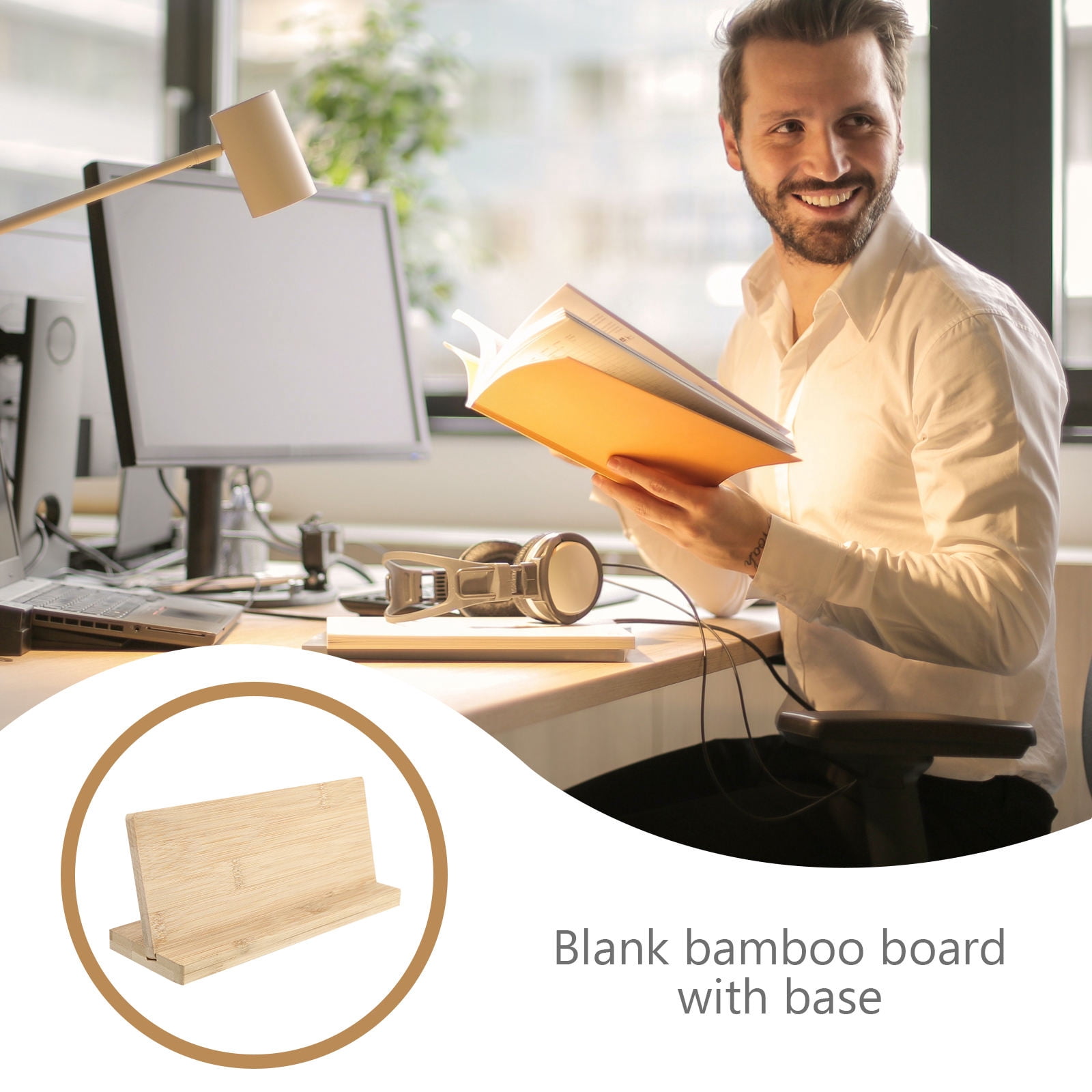 FONWILYO 1Set Board Desk Name Plate Business Owners 24.0x10.0x7.5in ...