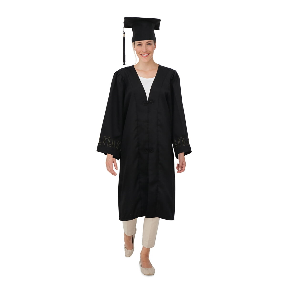 FONWILYO Black Graduation Gown Costume Photography 1Set - Walmart.com