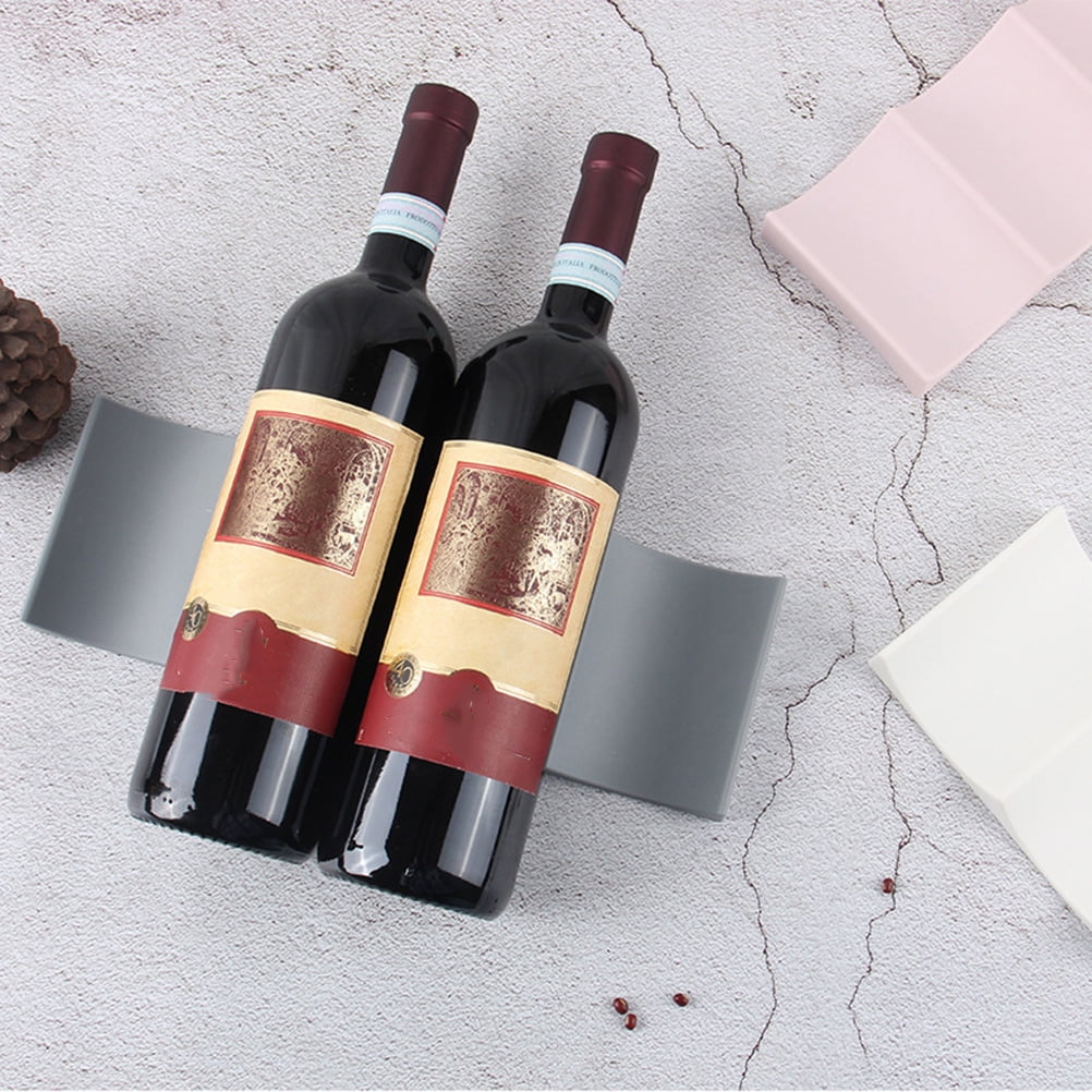 FONWILYO 1Set Water Bottle Storage Racks Light Pink Grooved Mat PP ...