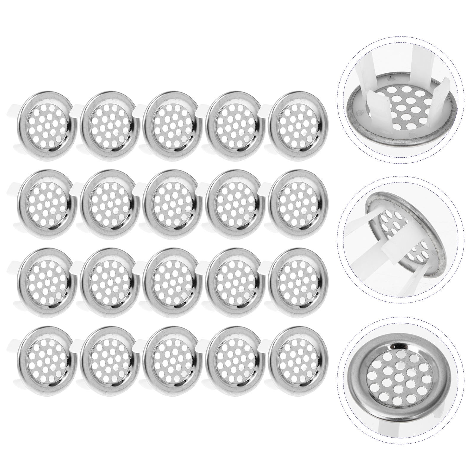FONWILYO 20Pcs Ceramic Basin Overflow Cover for Bathroom and Kitchen ...