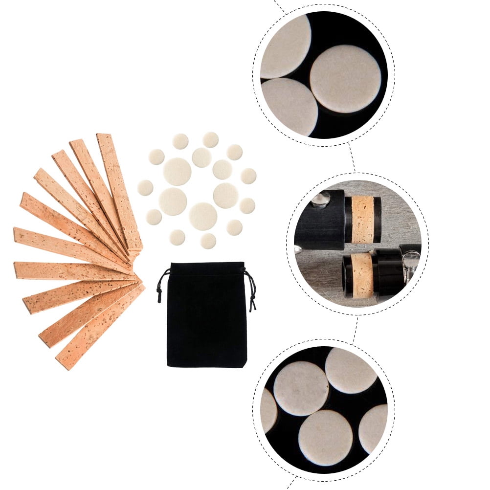 FONWILYO 27Pcs Clarinet Cork Replacement Kit Flannelette Instrument ...