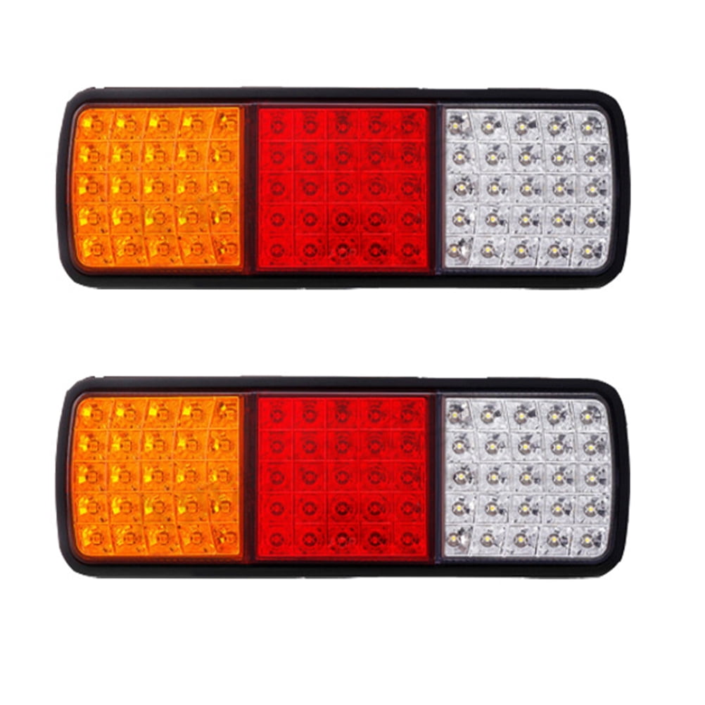 FONWILYO 2Pcs White Truck Tail Lights for Van and Car Square Shape 18W ...