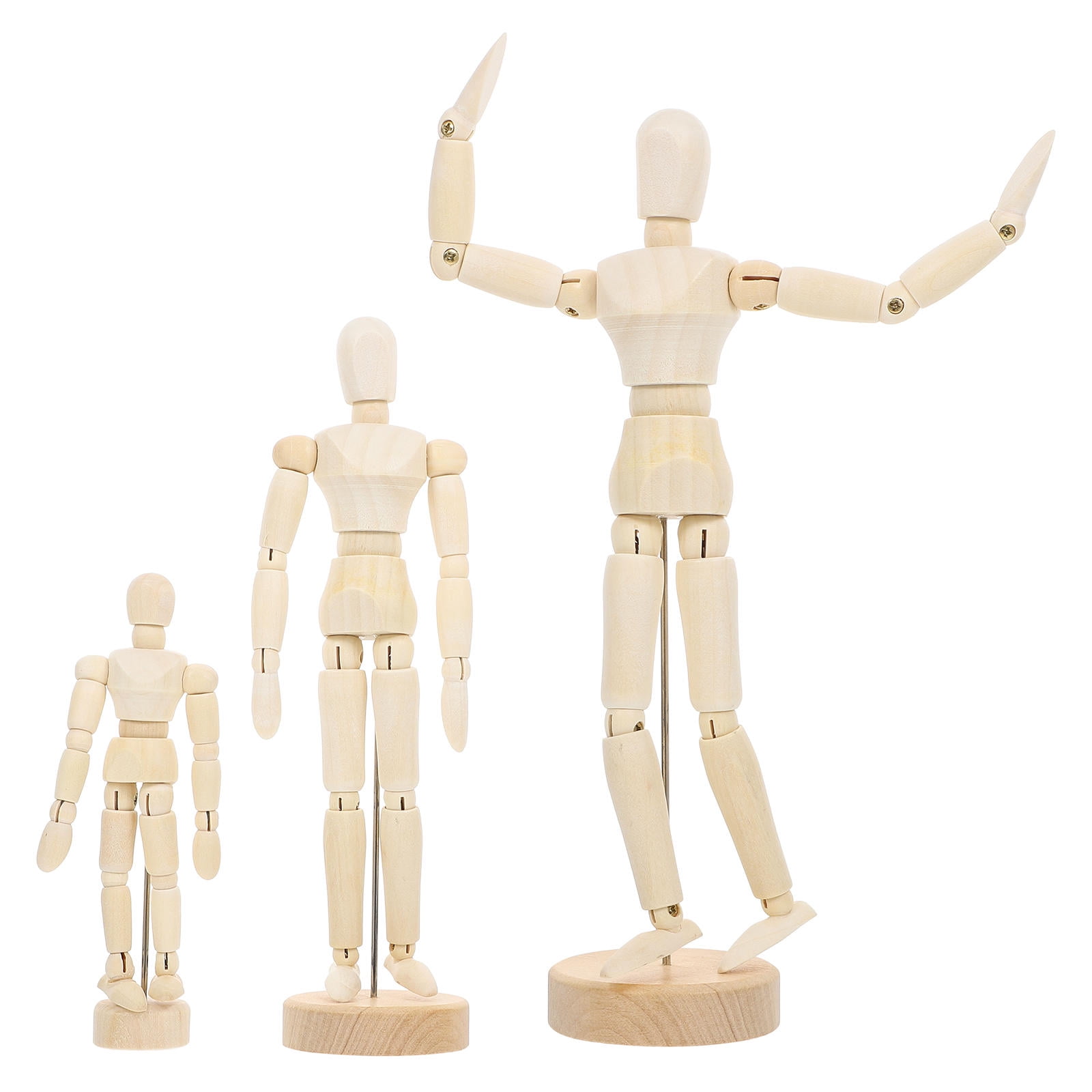 FONWILYO 3Pcs Decorative Joint Puppet Model For Decor In Beige ...