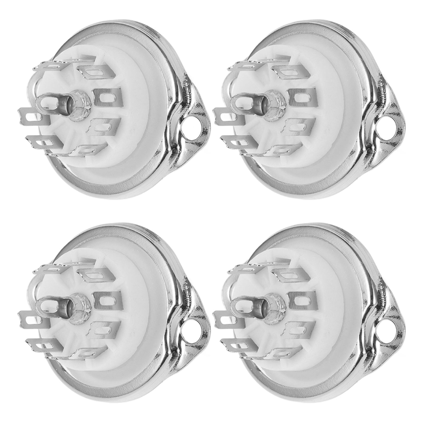 FONWILYO 4Pcs Silver Ninepin Design Tube Sockets for Diy Projects and ...